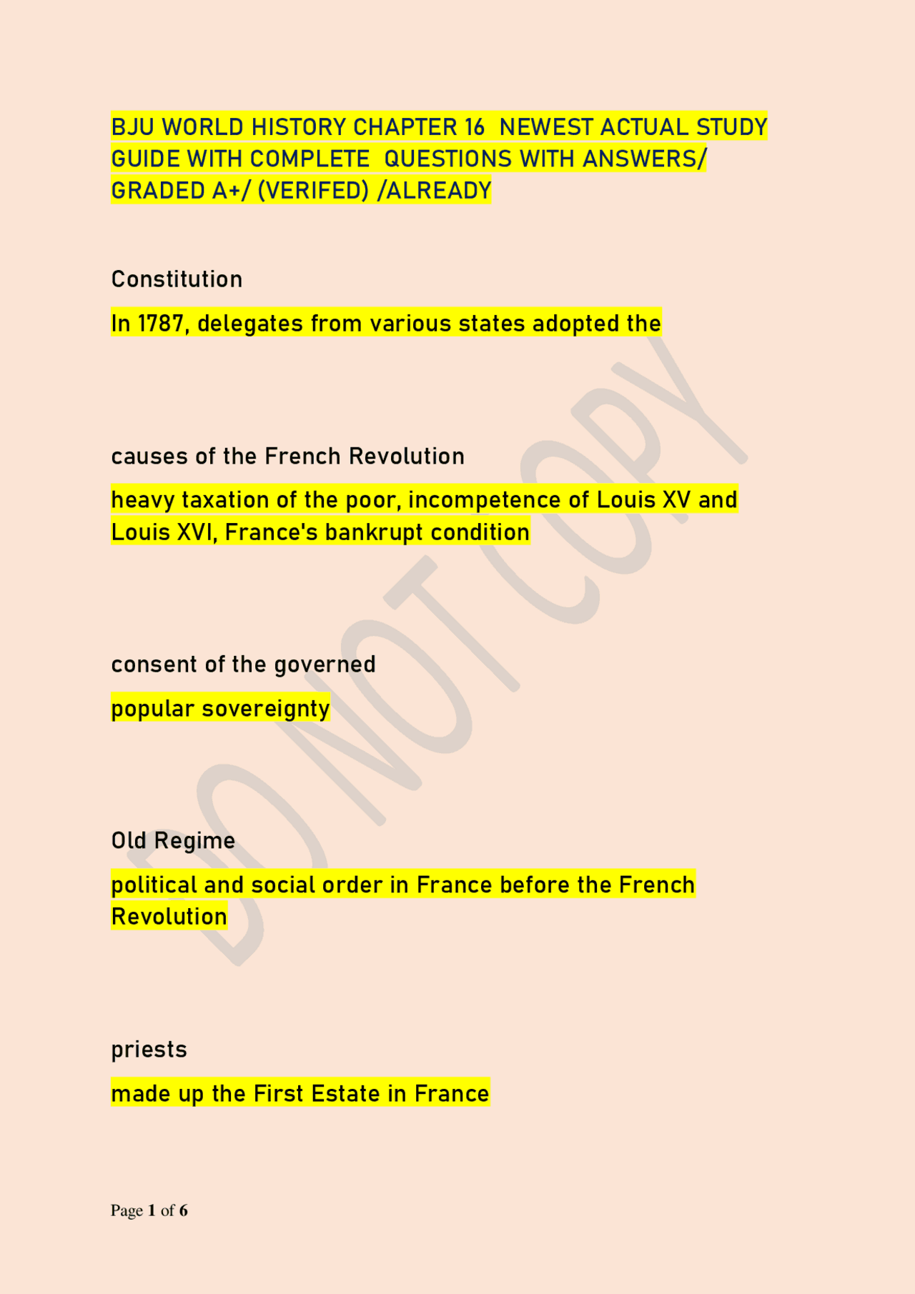 World History Chapter 16 Study Guide: Questions and Answers | Exams ...