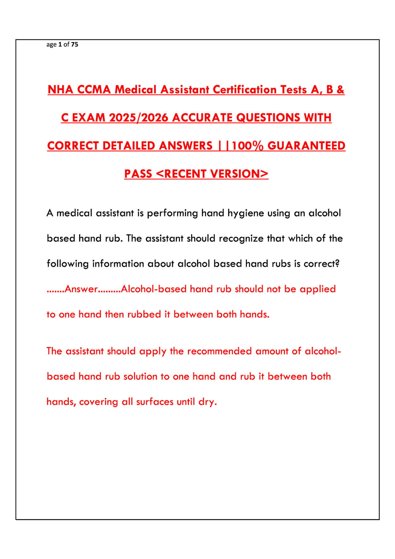 NHA CCMA Certification Practice Test 2025: Free PDF & Study Guide ...