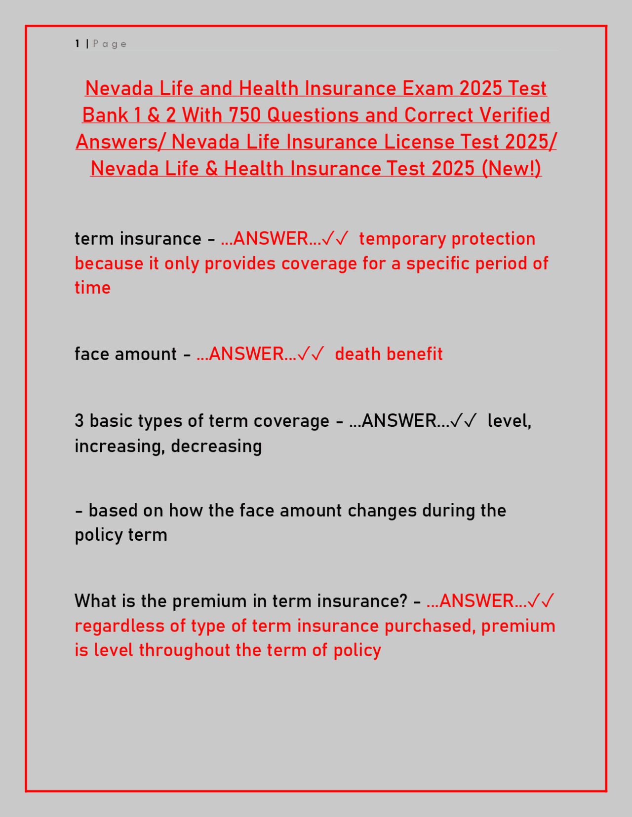 2025 Life & Health Insurance Exam Study Guide – 750 Practice Questions ...