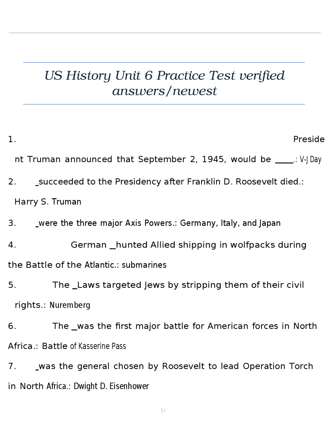 US History Unit 6 Practice Test: Comprehensive Review Questions | Exams ...