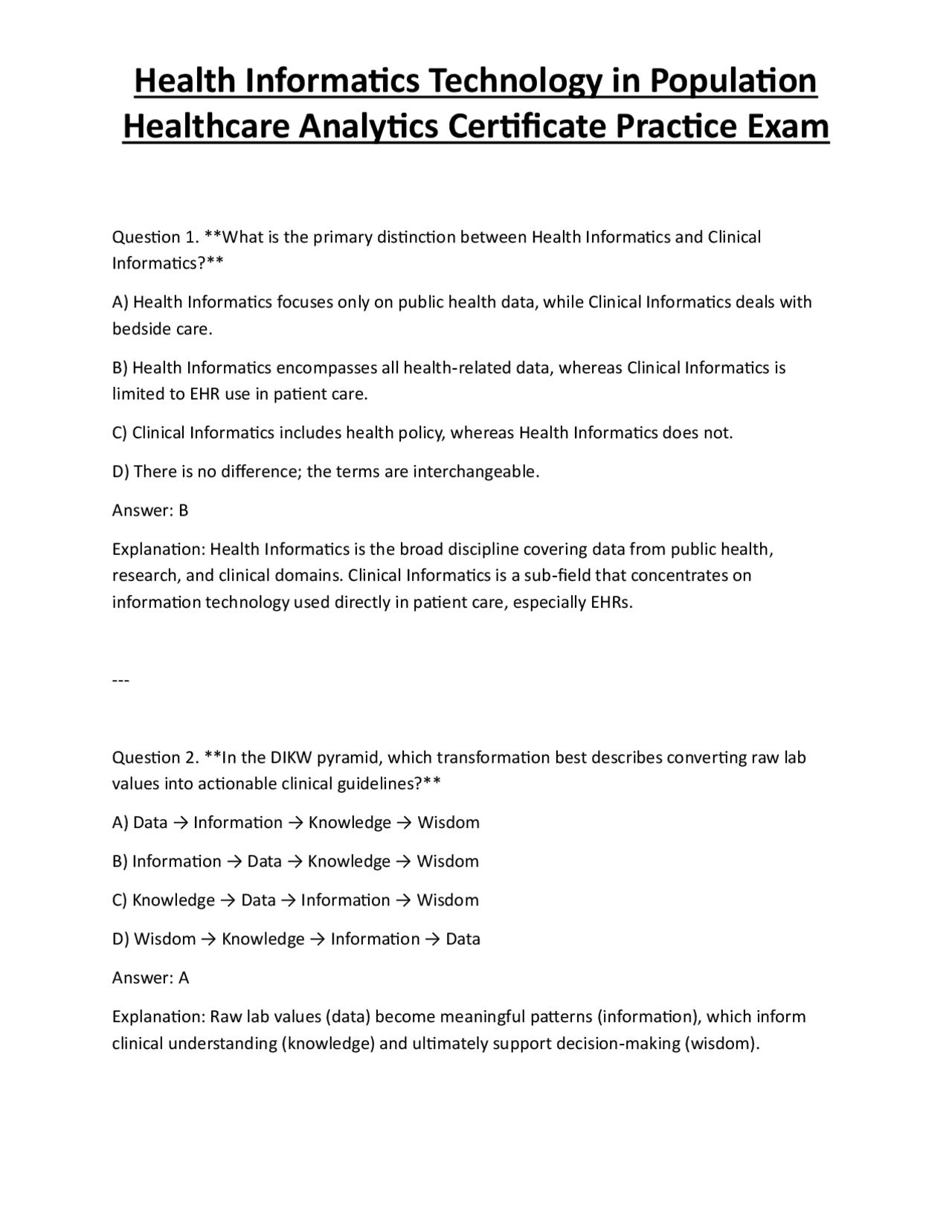 Health Informatics Technology in Population Healthcare Analytics ...
