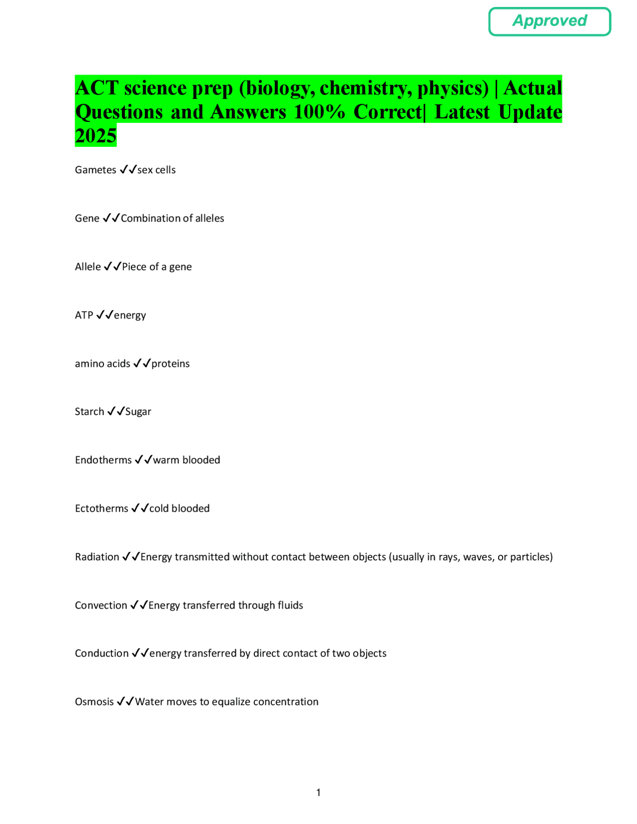 ACT Science Prep: Key Concepts and Definitions | Exams Science ...
