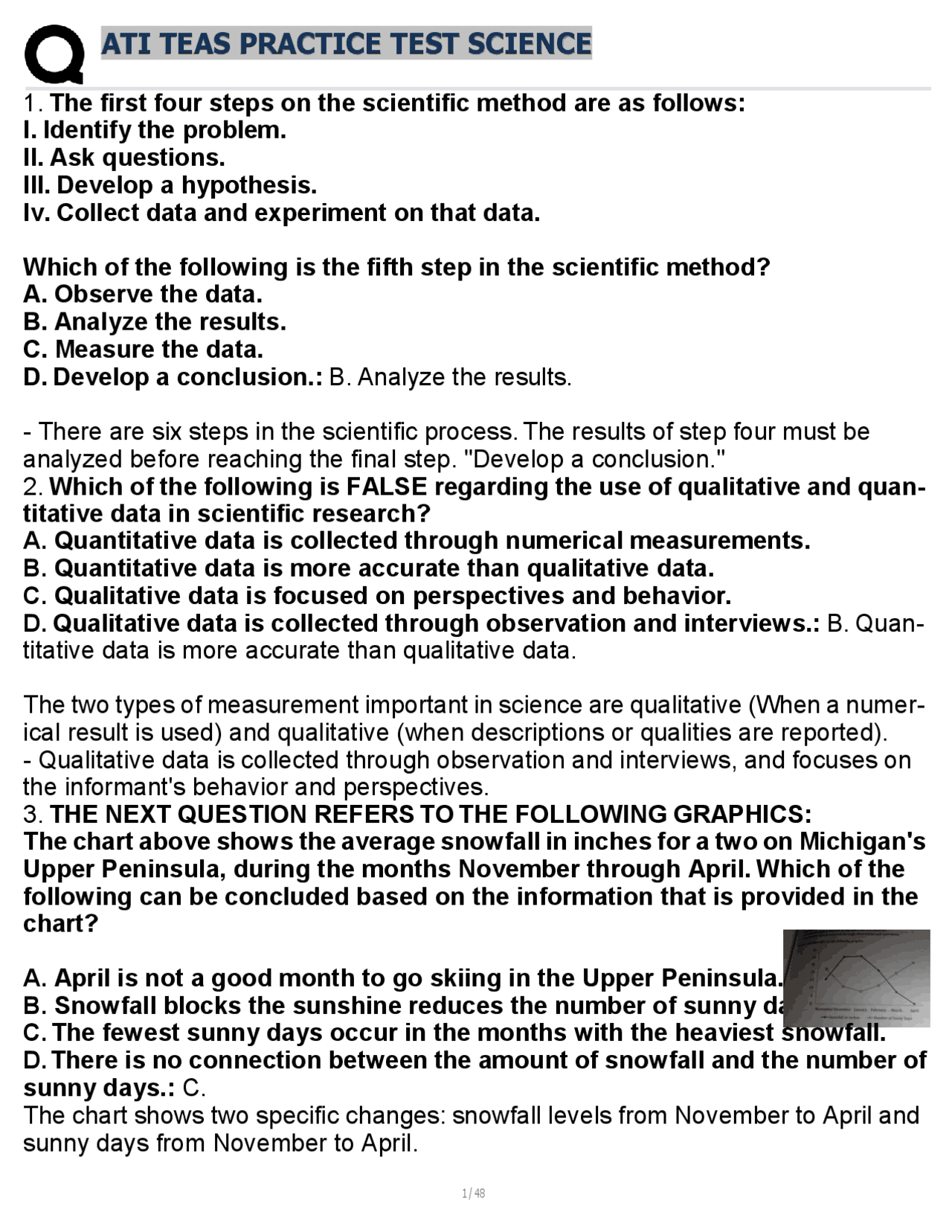 ATI TEAS 7 Science Practice Test PDF – 159 Questions with Answers ...