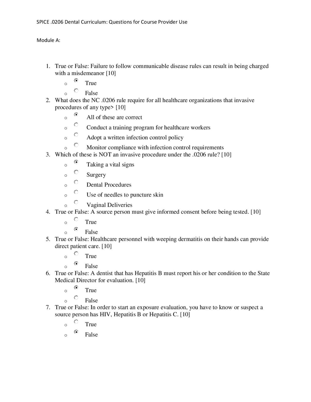 Dental Infection Control Exam Questions and Answers PDF | Exams Nursing ...