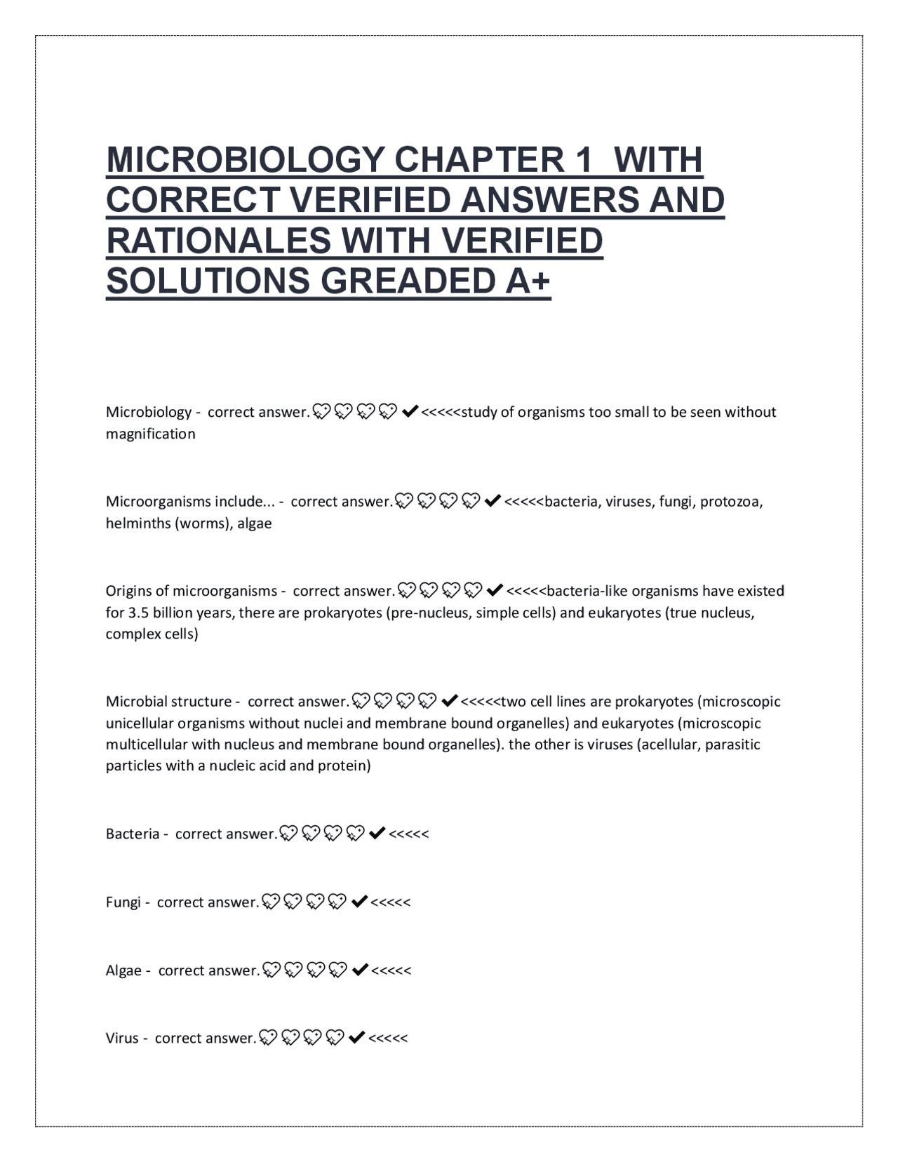 Microbiology Chapter 1 – Introduction to Microbiology with Verified ...