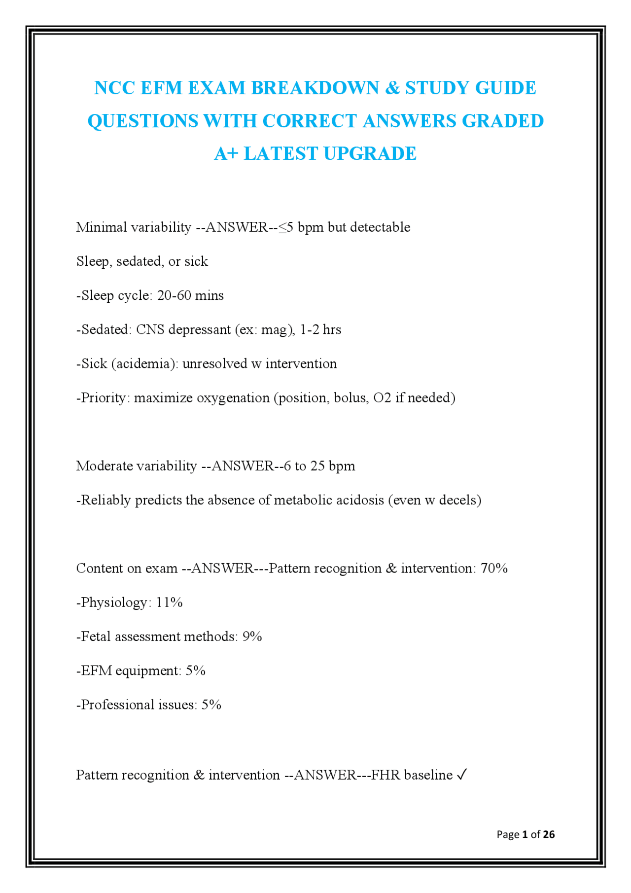 NCC EFM Exam Breakdown & Study Guide: 300+ Questions with Answers ...