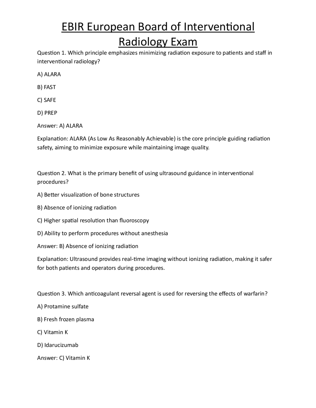 EBIR European Board of Interventional Radiology Exam | Exams Technology ...