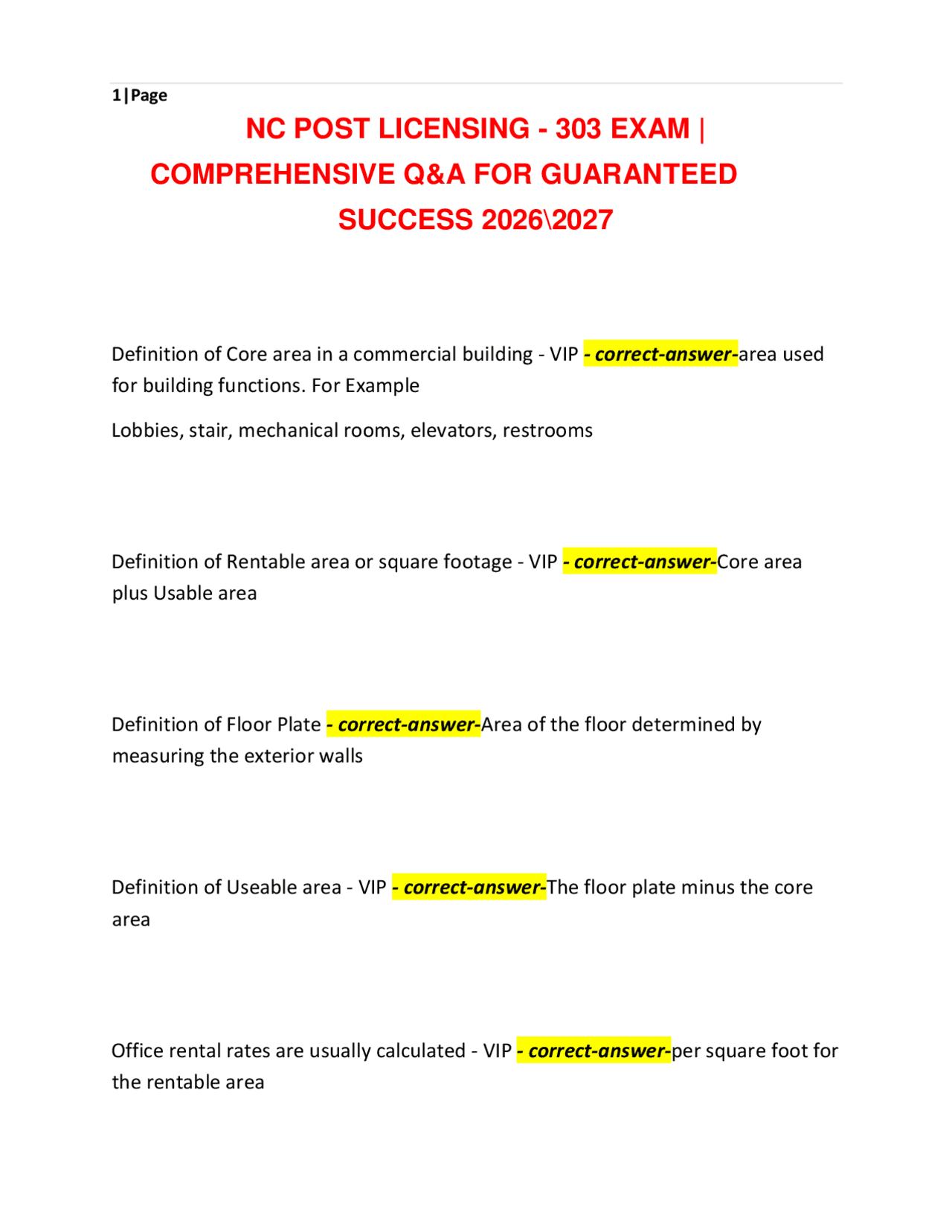 NC POST LICENSING - 303 EXAM | COMPREHENSIVE Q&A FOR GUARANTEED SUCCESS ...