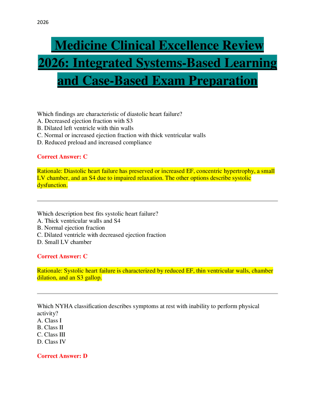 Internal Medicine Mastery Series 2026: High-Yield Topics, Clinical ...