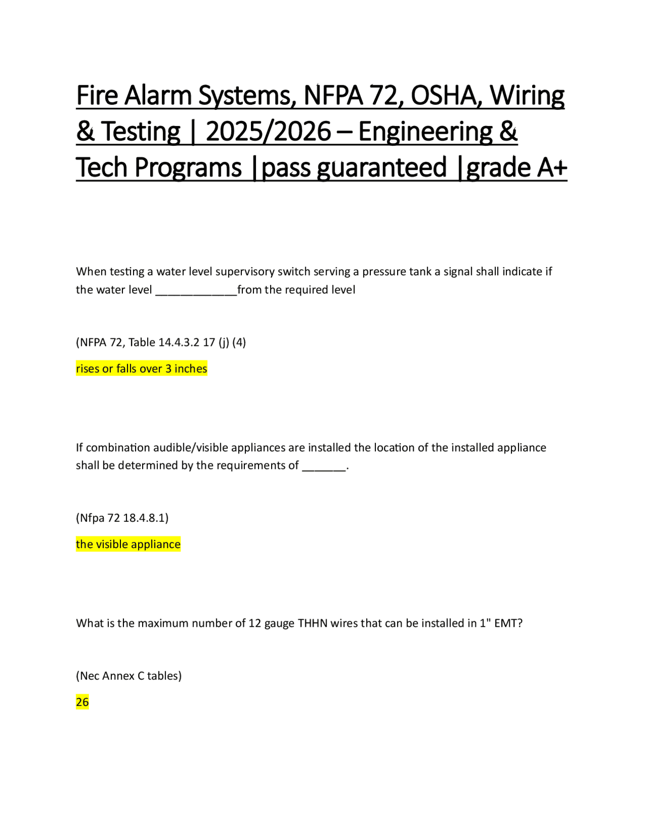 Fire Alarm Systems, NFPA 72, OSHA, Wiring & Testing | 2025/2026 ...