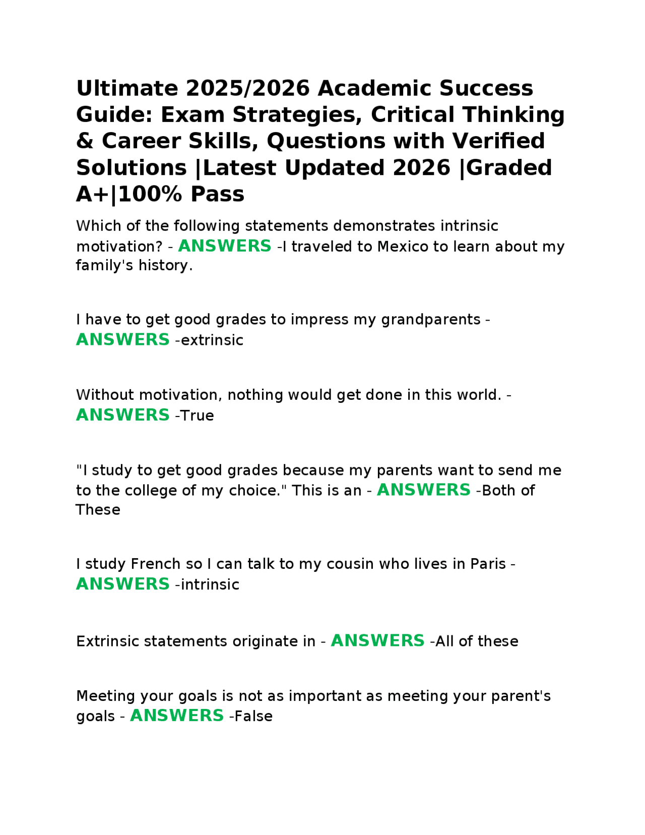 Ultimate 2025/2026 Academic Success Guide: Exam Strategies, Critical ...