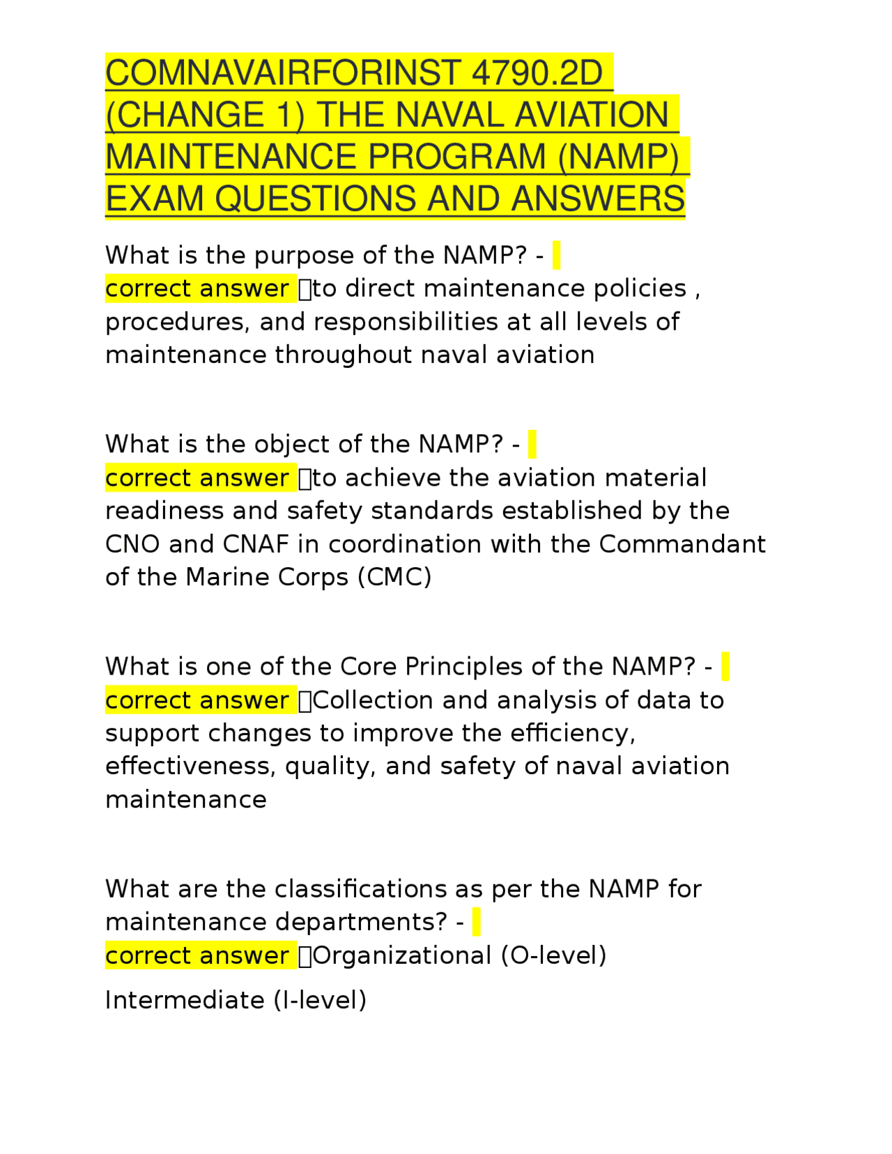 COMNAVAIRFORINST 4790.2D (CHANGE 1) THE NAVAL AVIATION MAINTENANCE ...