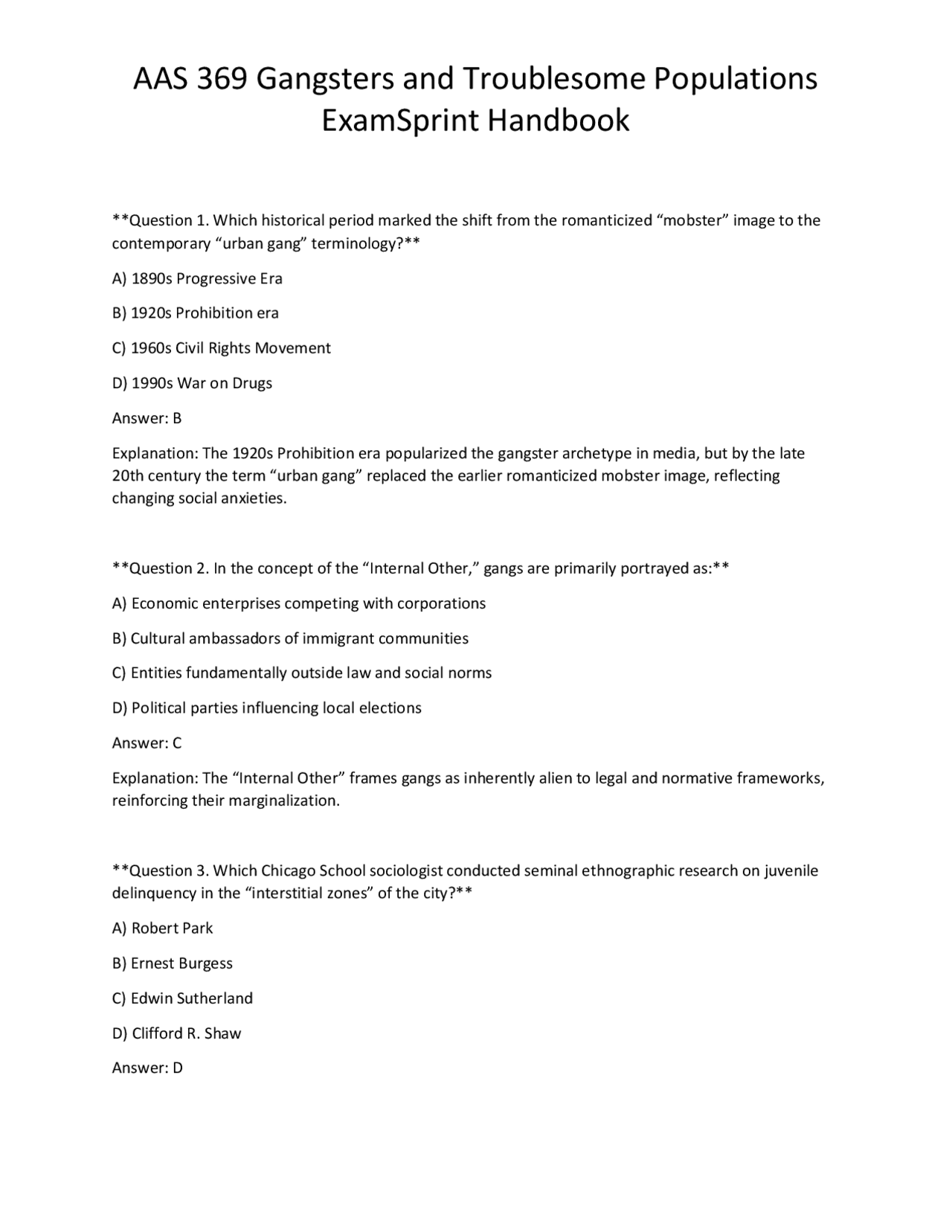 AAS 367 African American History Since Emancipation ExamSprint Handbook ...