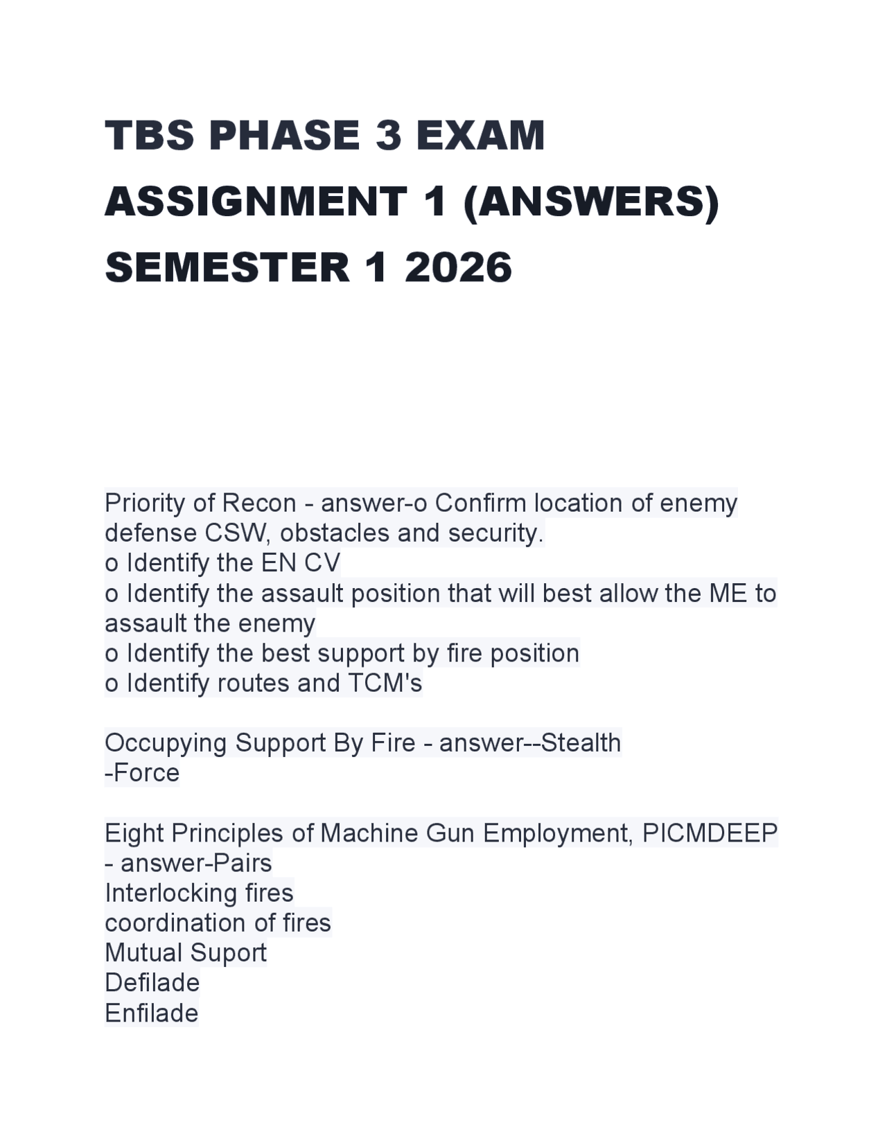 TBS PHASE 3 EXAM ASSIGNMENT 1 (ANSWERS) SEMESTER 1 2026 | Exams Nursing ...