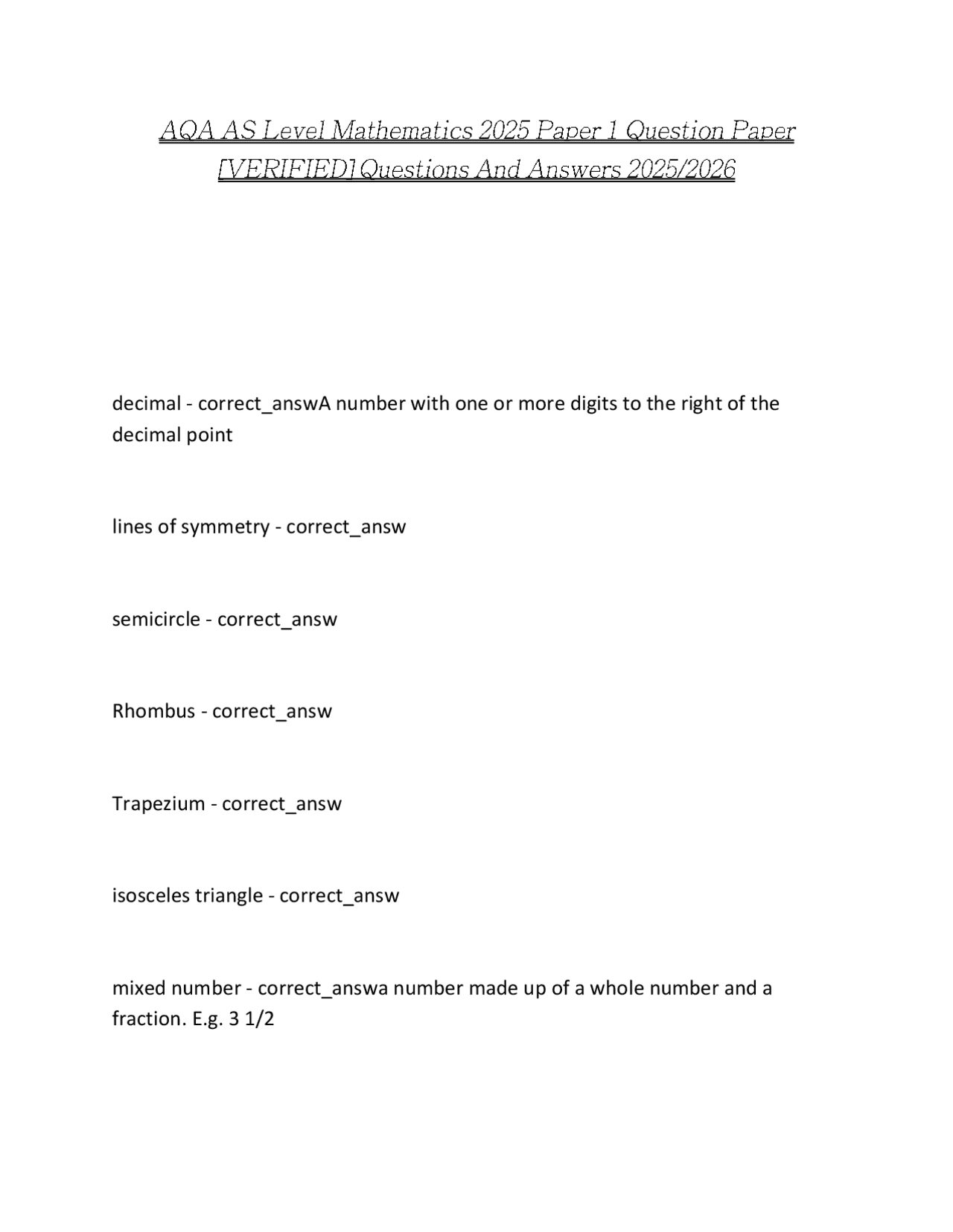 Edexcel Maths Paper 1 (Non-Calculator) Overview Questions And Answers ...