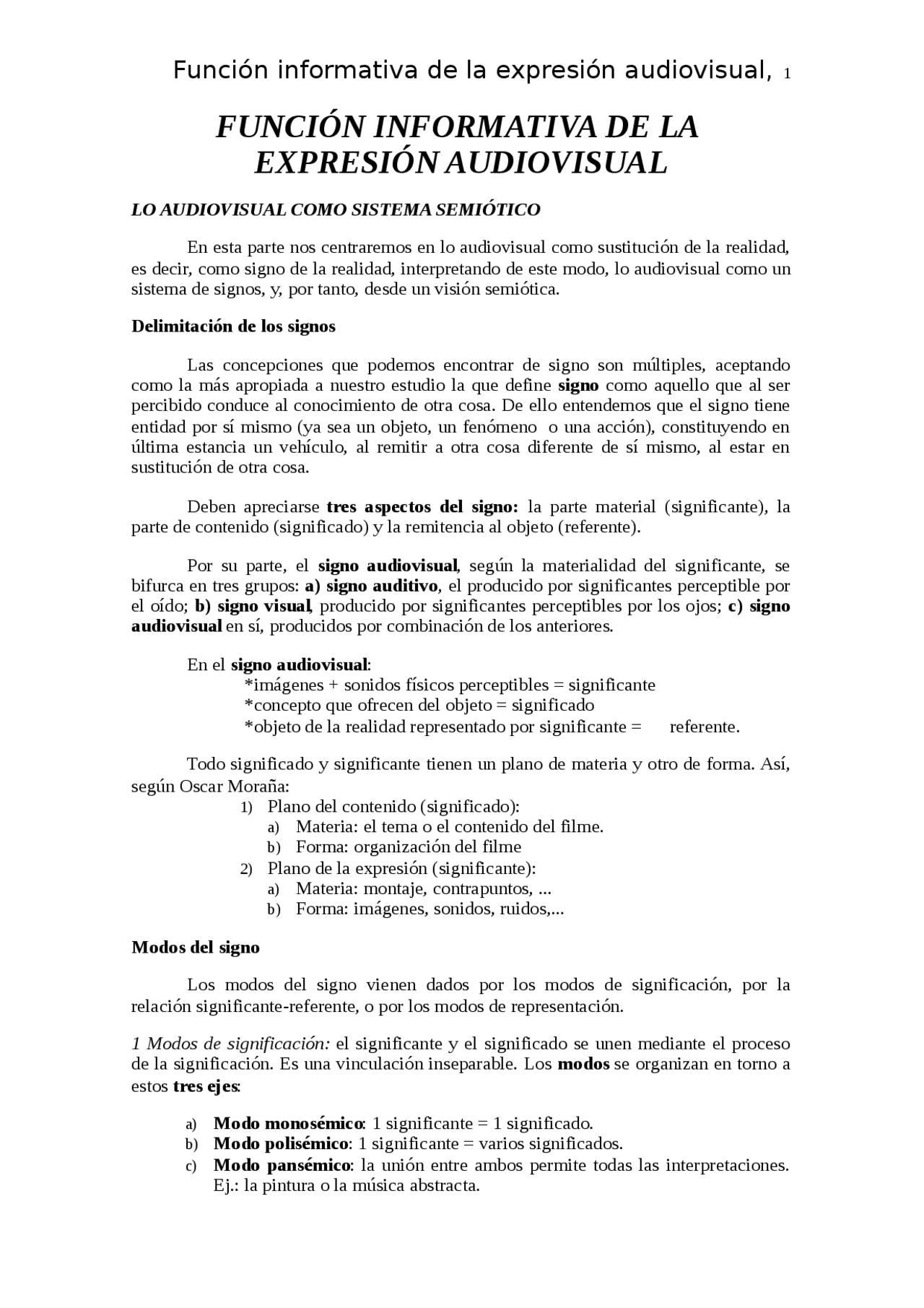 FUNCIÓN INFORMATIVA DE LA EXPRESIÓN AUDIOVISUAL - Apuntes de Periodismo ...