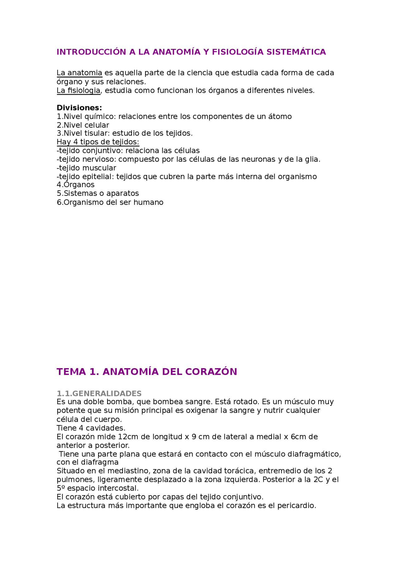 Anatomia 2n.sem. - Apuntes de Anatomía - Docsity