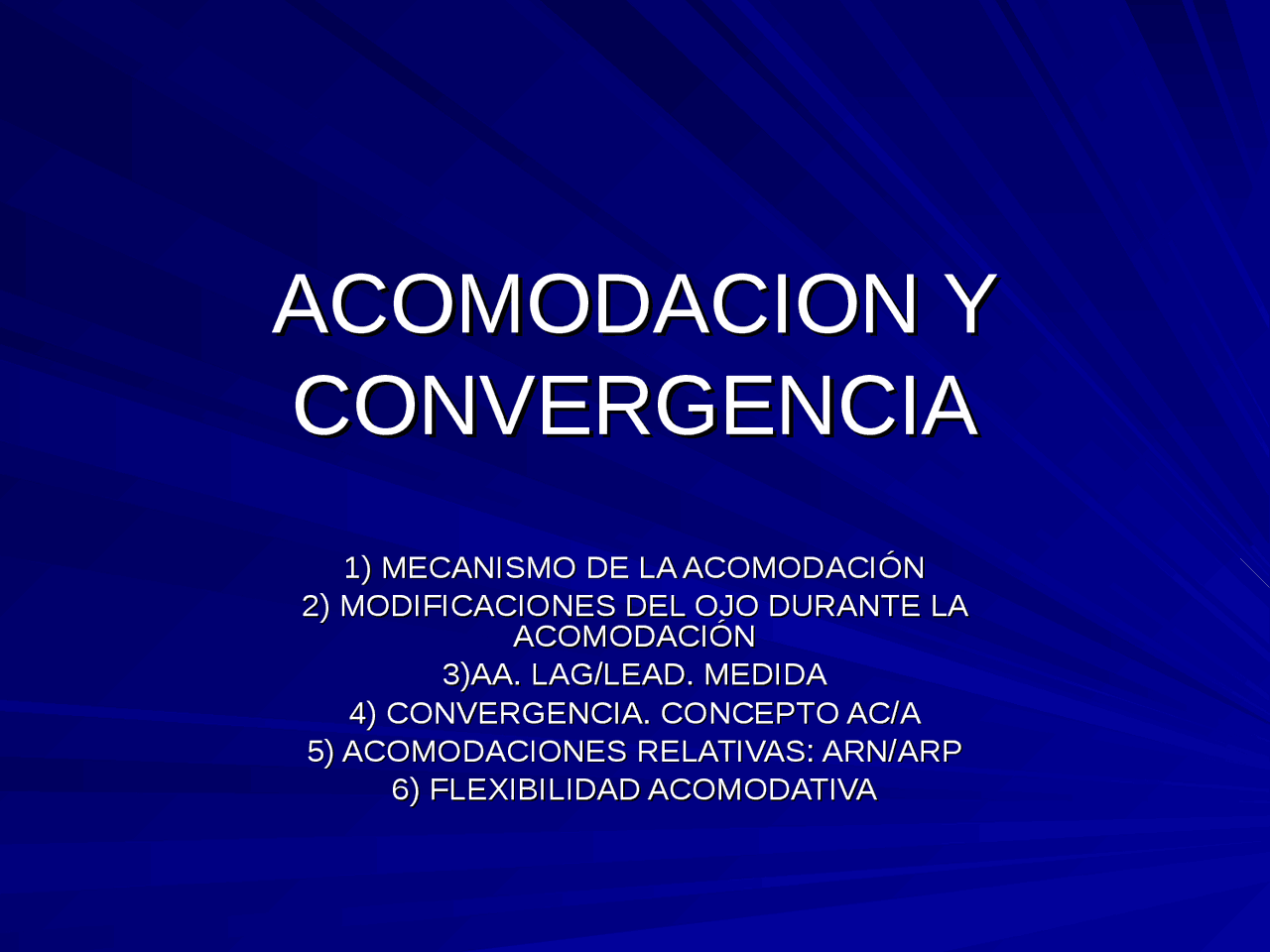 ACOMODACION Y CONVERGENCIA - Apuntes de Óptica - Docsity