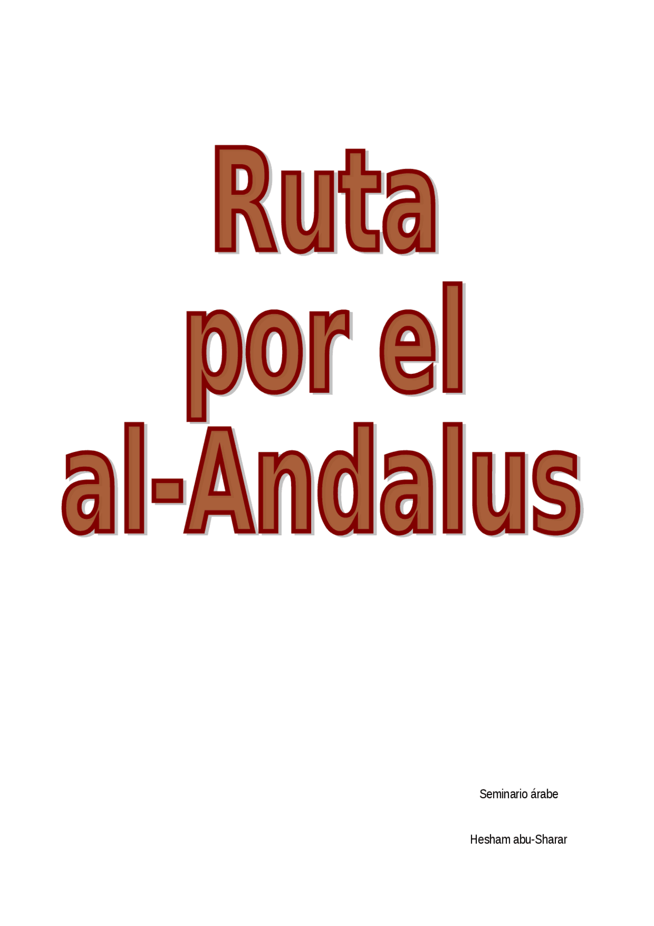 Ruta por el al-Andalus - Apuntes de Traducción - Docsity