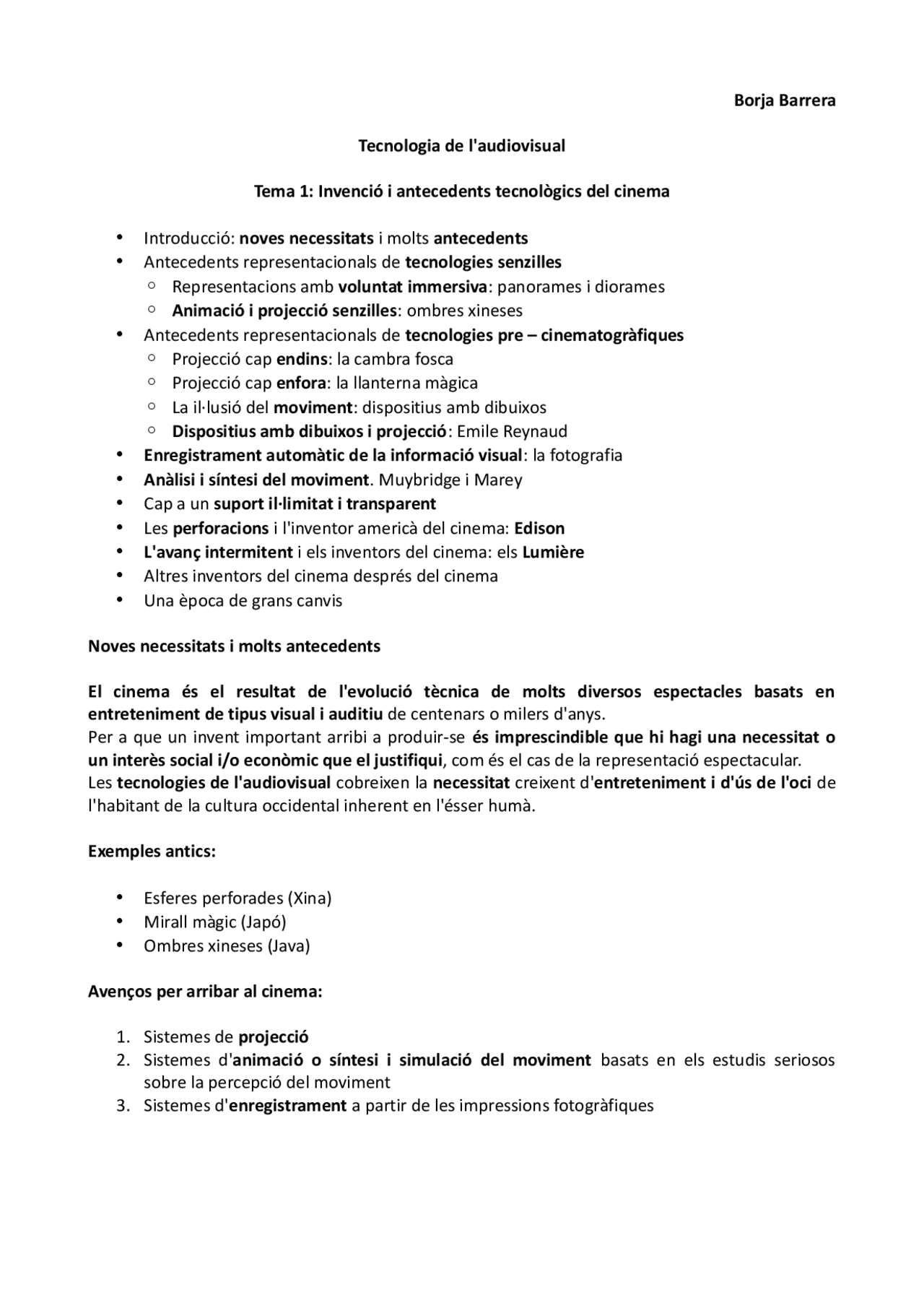 Resum tecno 1 imperfecte - Resúmenes de Comunicación Audiovisual - Docsity