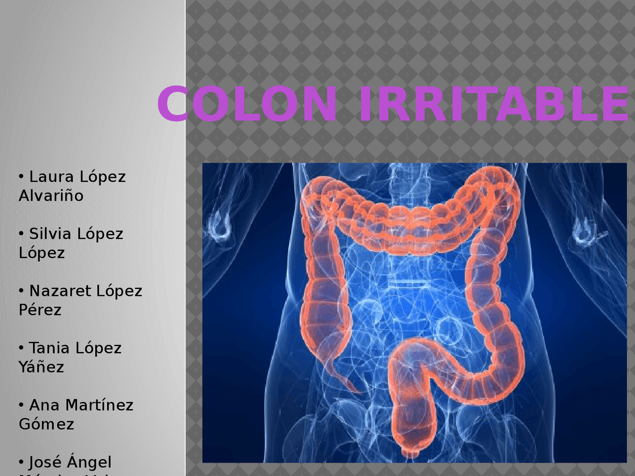 Colon irritable ppt - Apuntes de Enfermería - Docsity