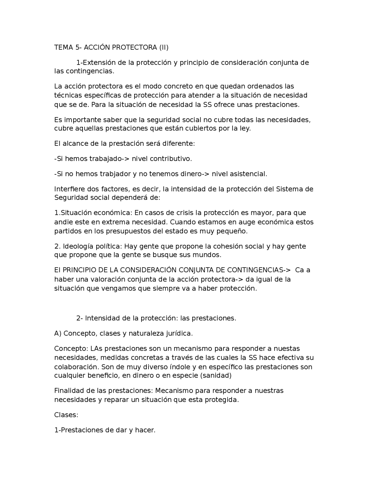 TEMA 5- ACCIÓN PROTECTORA (II)1-Extensión de la protección y princi ...