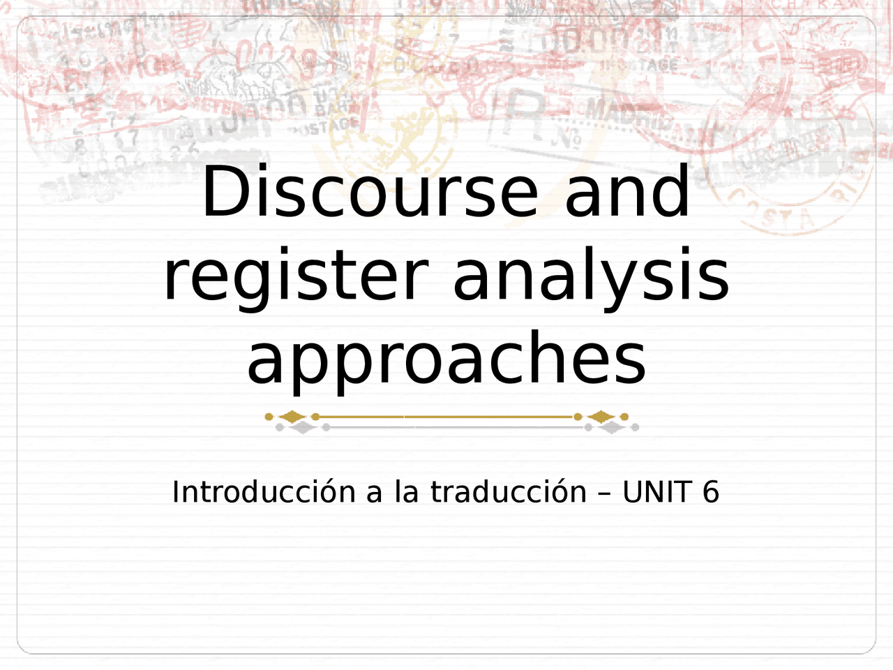 Discourse and register analysis approaches - Apuntes de Idiomas - Docsity