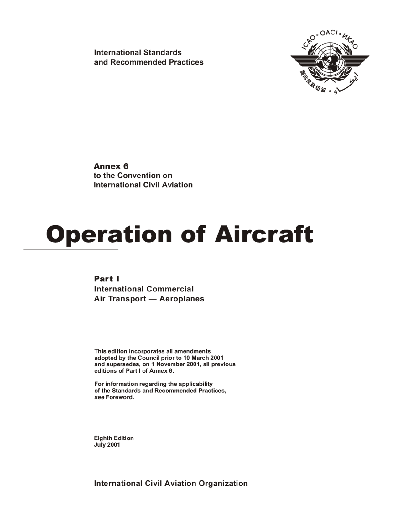 Annex 6 - Operation of Aircraft - Apuntes de Ingeniería Aeronáutica ...