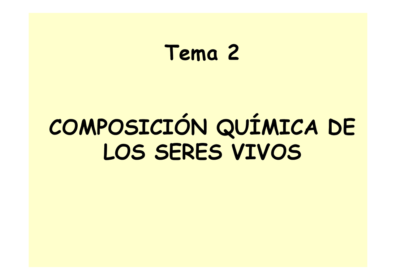 Composición Química de Los Seres Vivos: Bioelementos y Electrolitos ...
