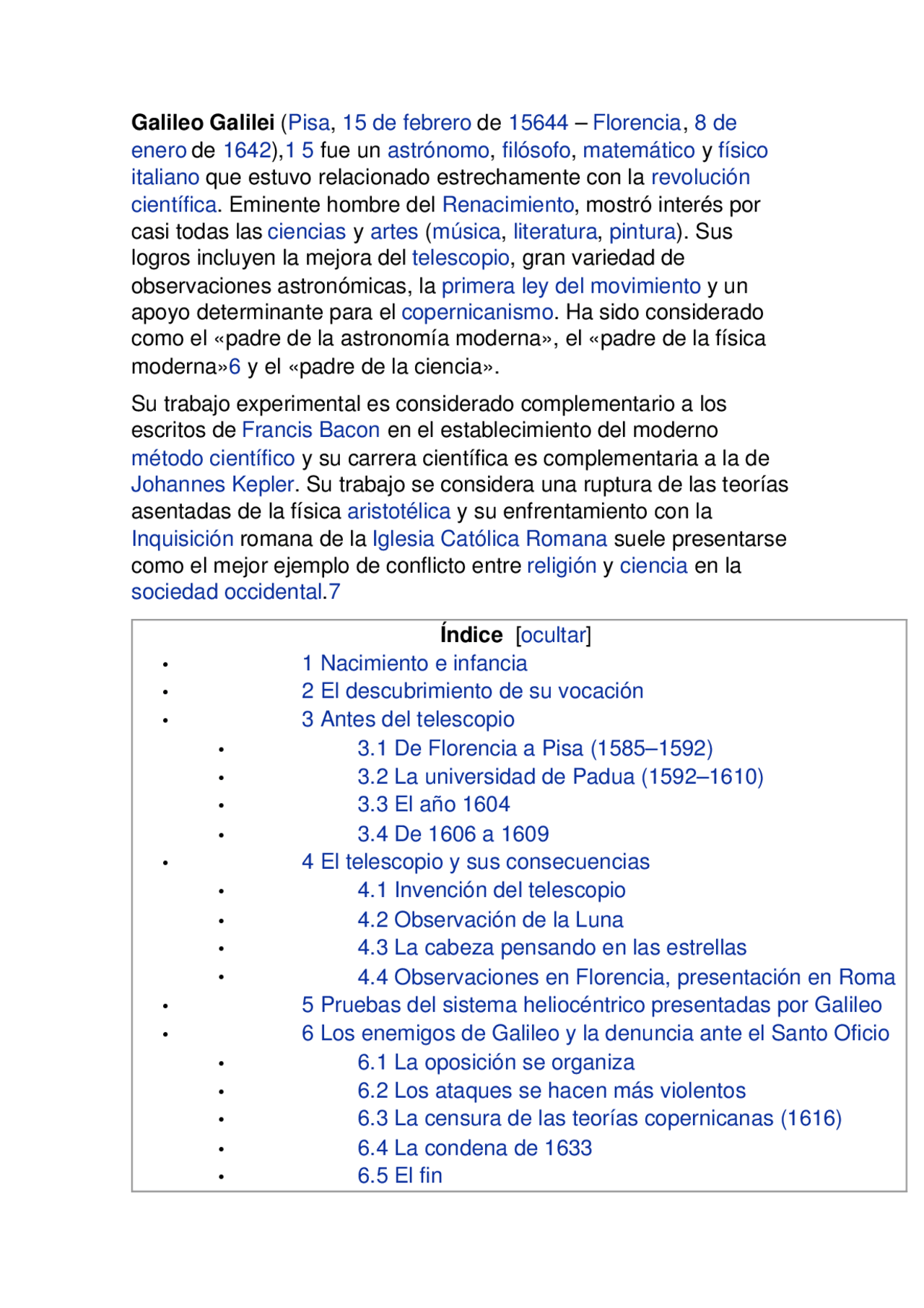 De 1606 a 1609 En 1606, Galileo construye su primer termoscopio, primer ...