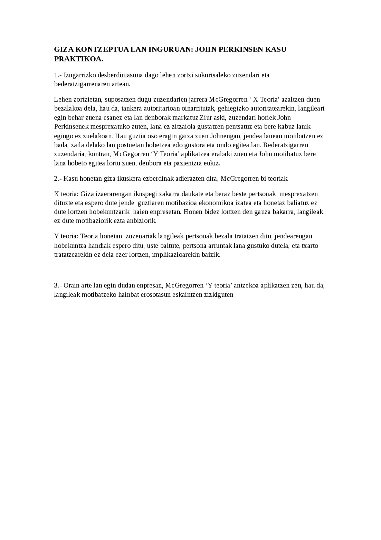 John Perkinsen; Kasu praktikoa - Apuntes de Relaciones Laborales y ...