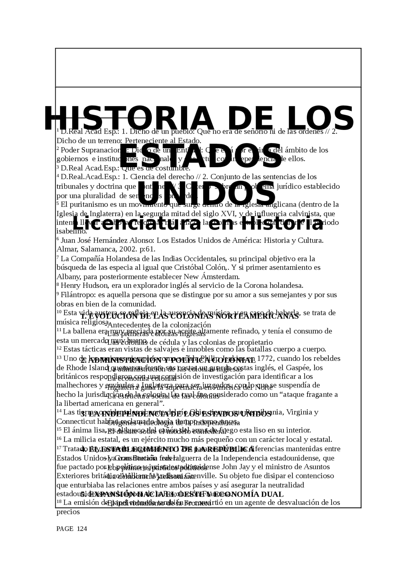 Historia de los Estados Unidos: evolución histórica - Apuntes de ...