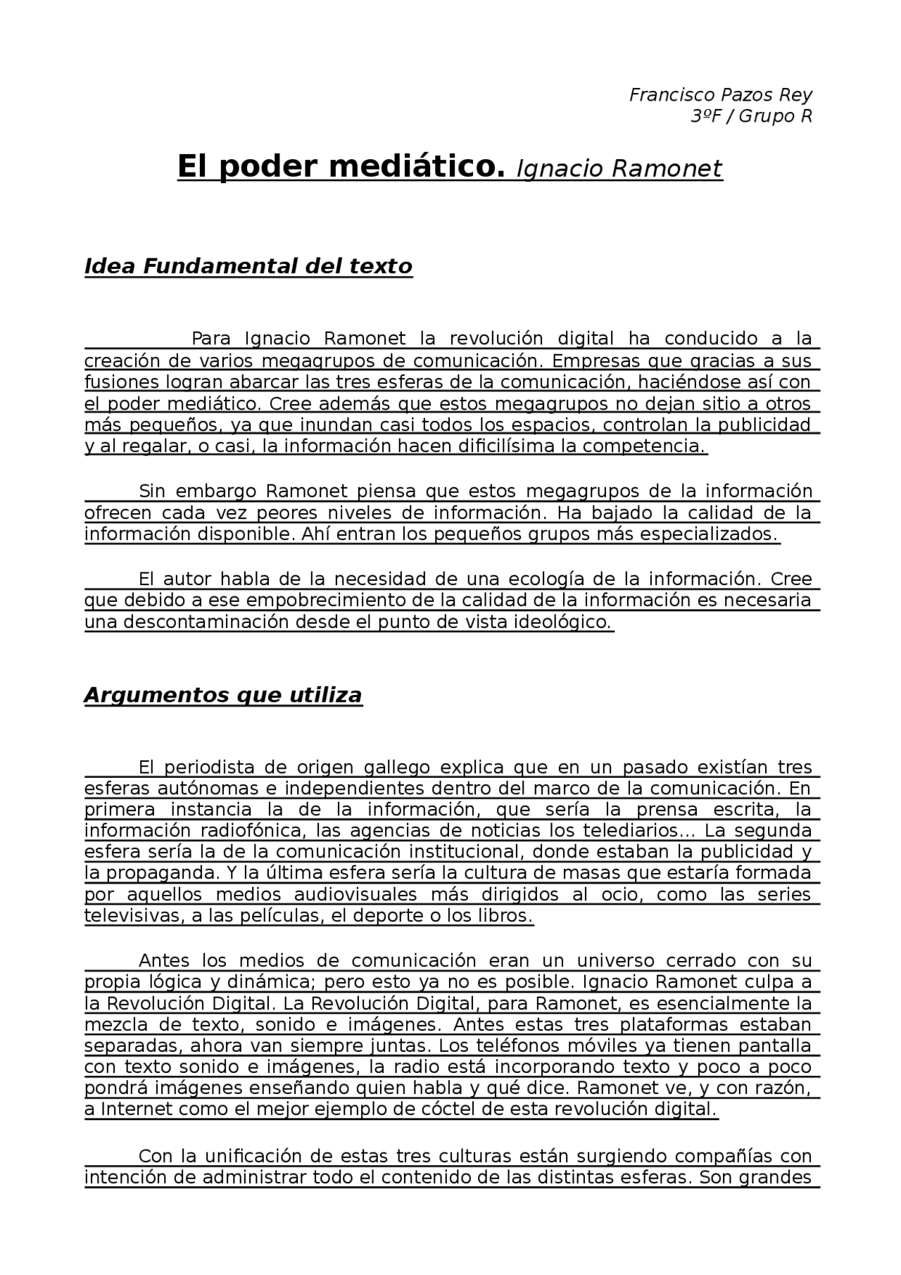 El Poder Mediático - Apuntes de Periodismo - Docsity