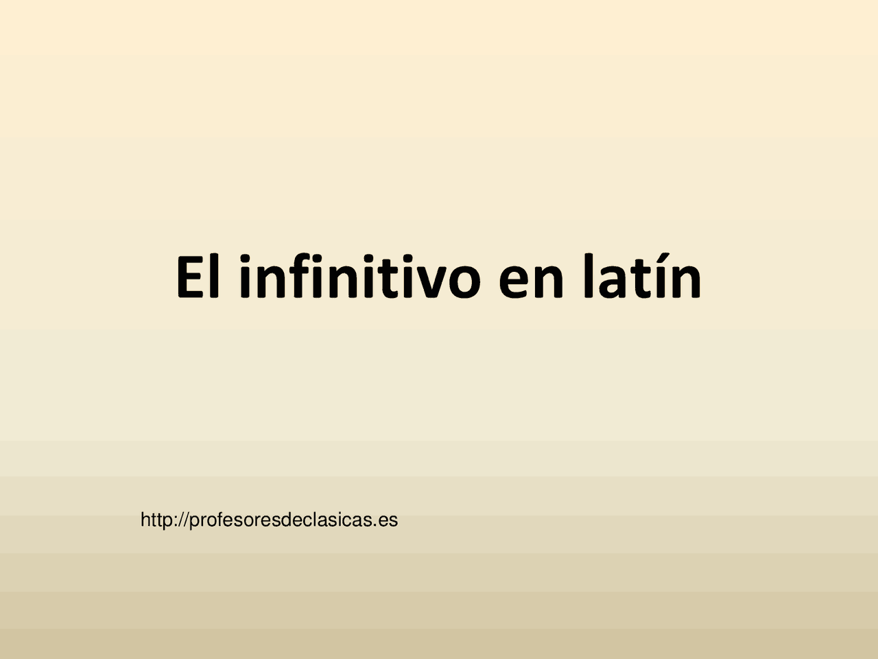 El infinitivo en latin - Apuntes de Literatura - Docsity