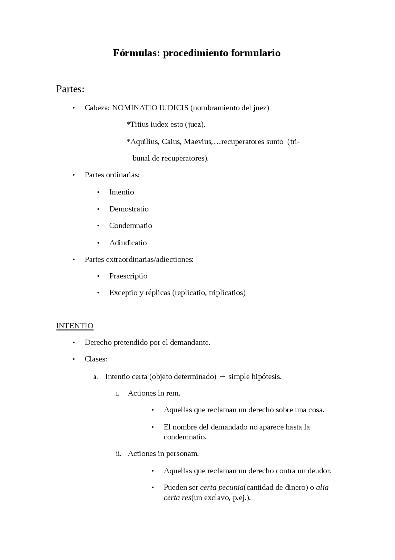 Fórmulas: procedimiento formulario Partes - Ejercicios de Derecho ...