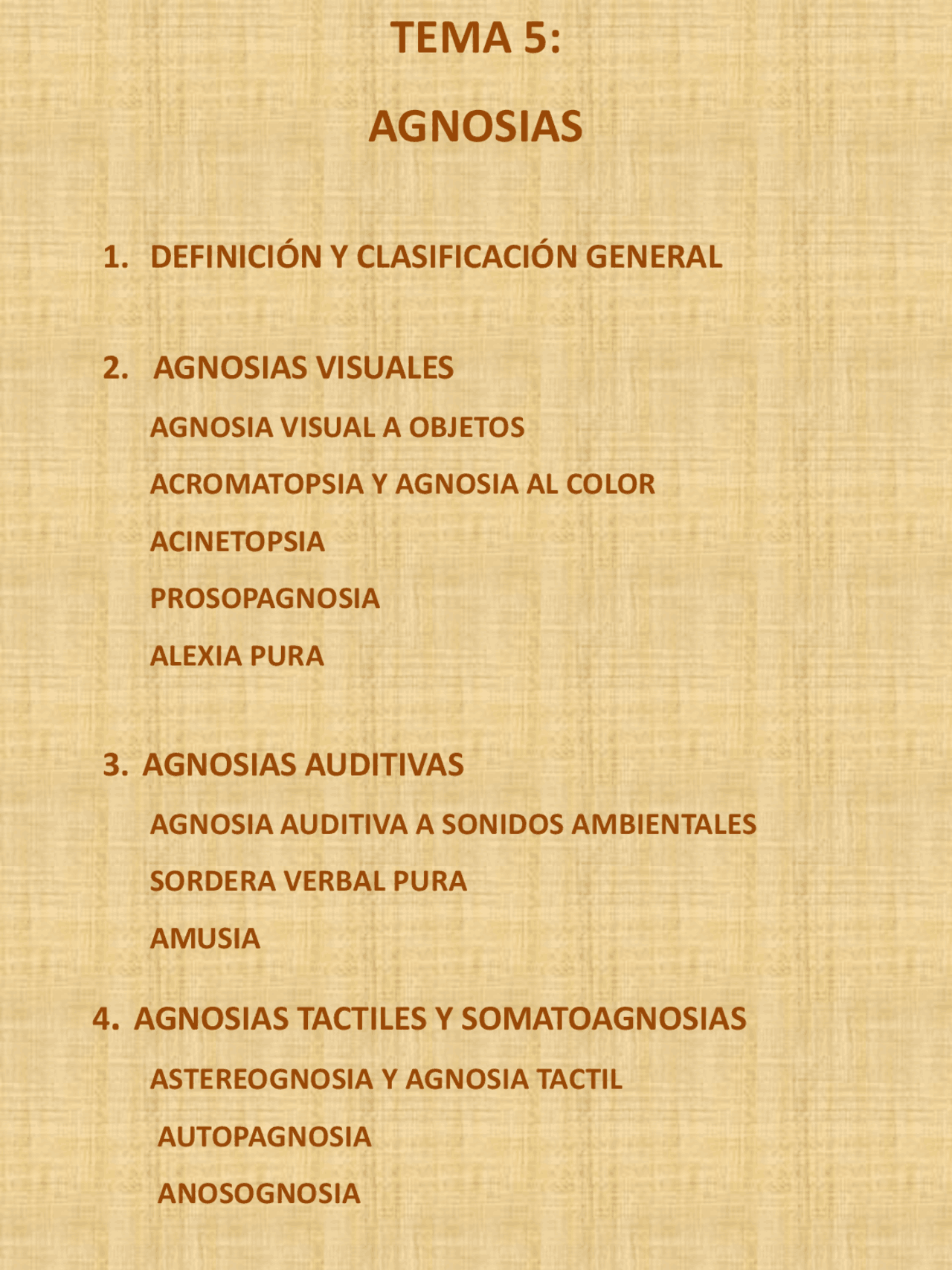 AGNOSIAS VISUALES APERCEPTIVAS ASOCIATIVAS TRASTORNOS VISOESPACIALES ...