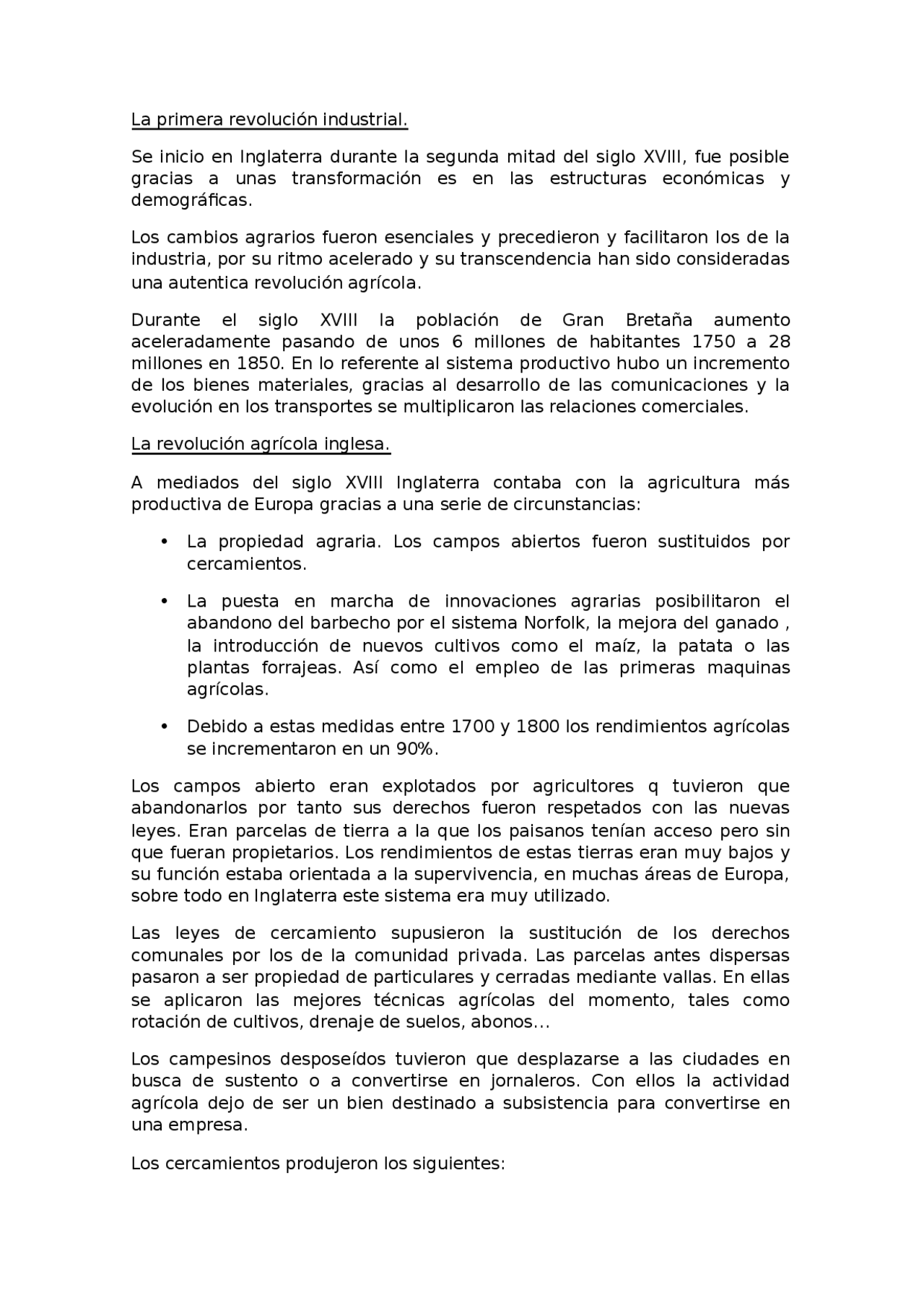 La primera revolucion industrial - Apuntes de Ciencias Empresariales ...