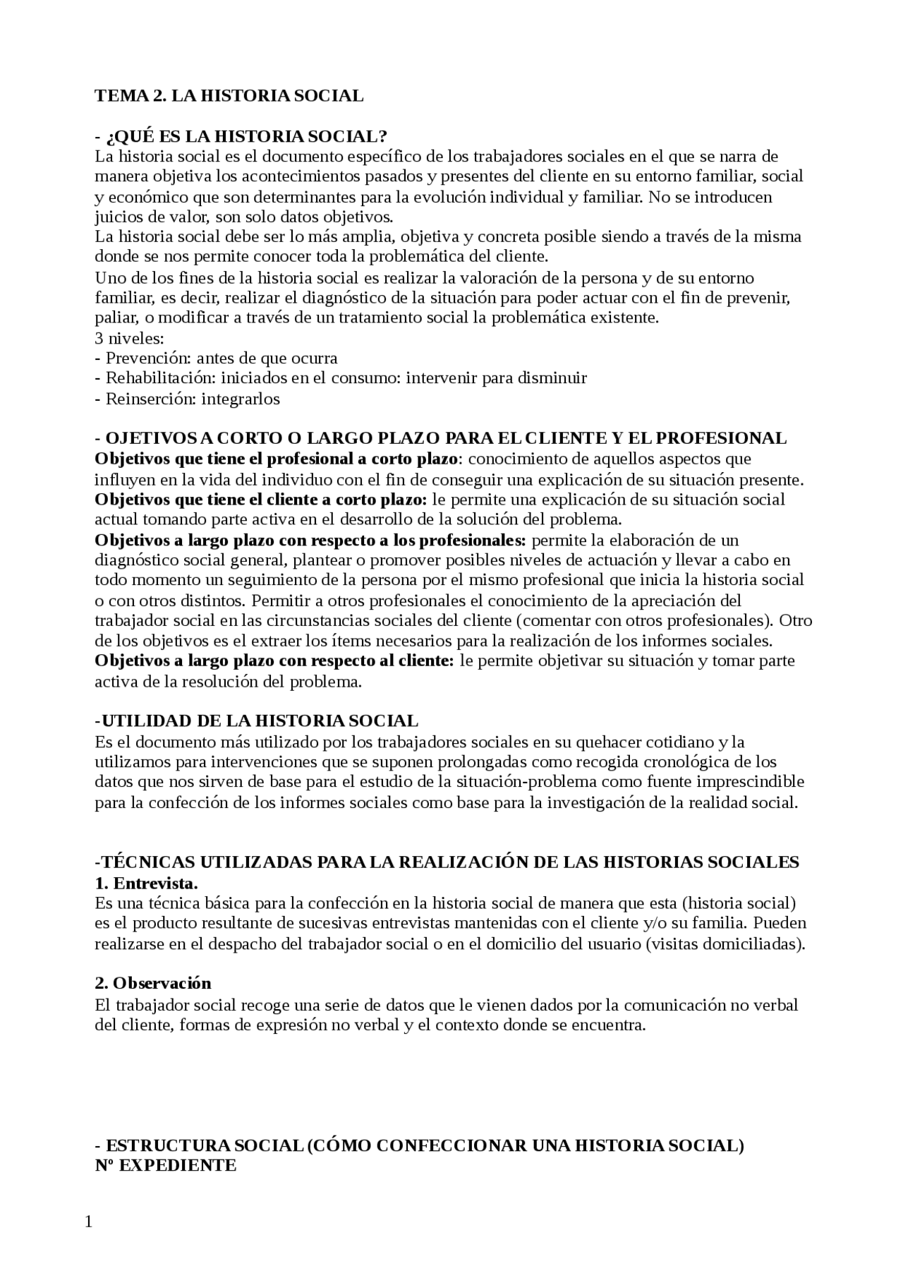 QUÉ ES LA HISTORIA SOCIAL - Apuntes de Trabajo Social - Docsity