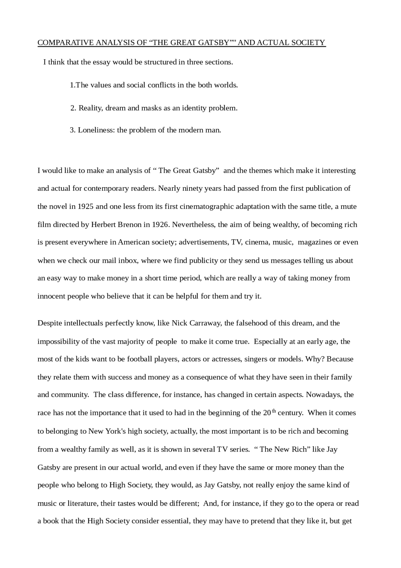 Comparing 'The Great Gatsby' & Modern Society: Wealth, Identity ...