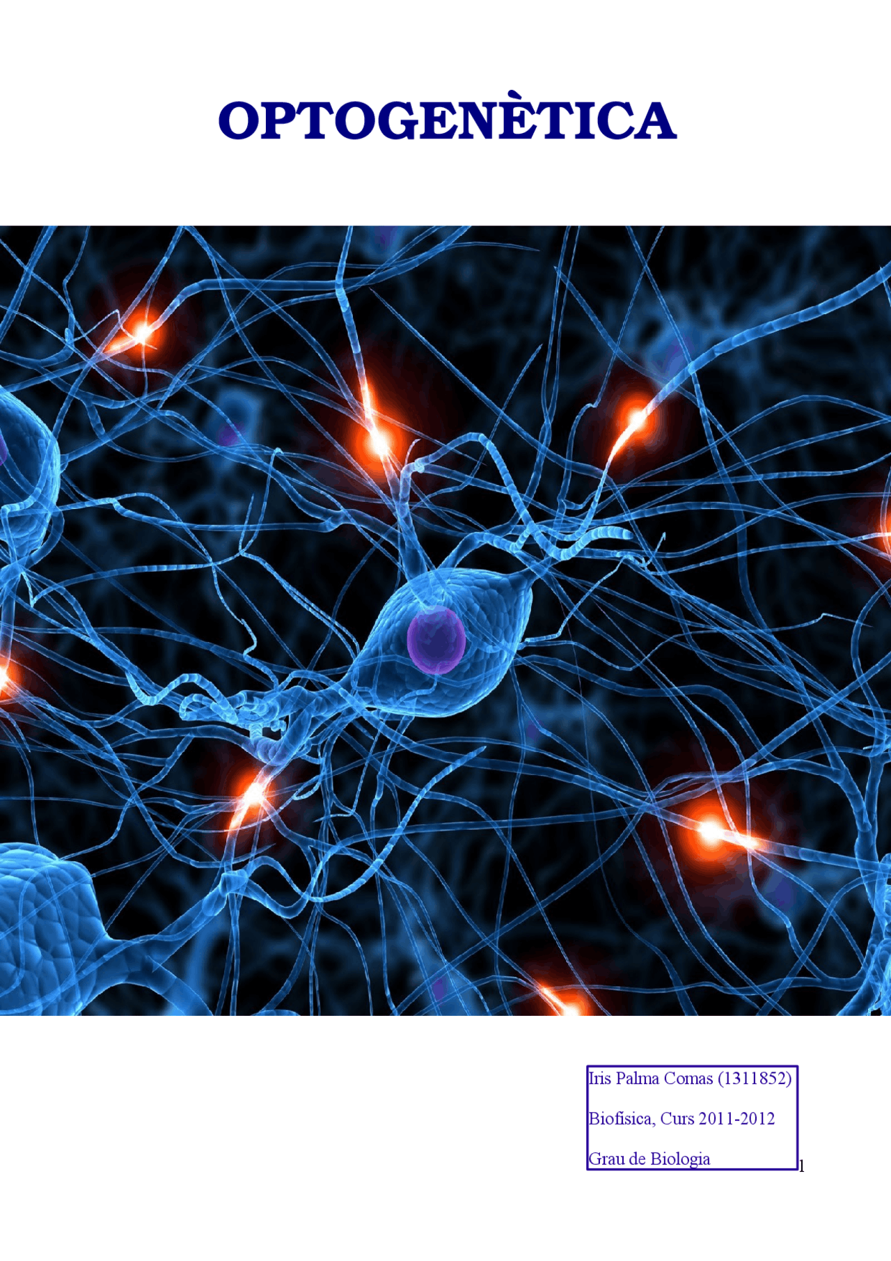 Optogenètica - Apuntes de Biología | Docsity