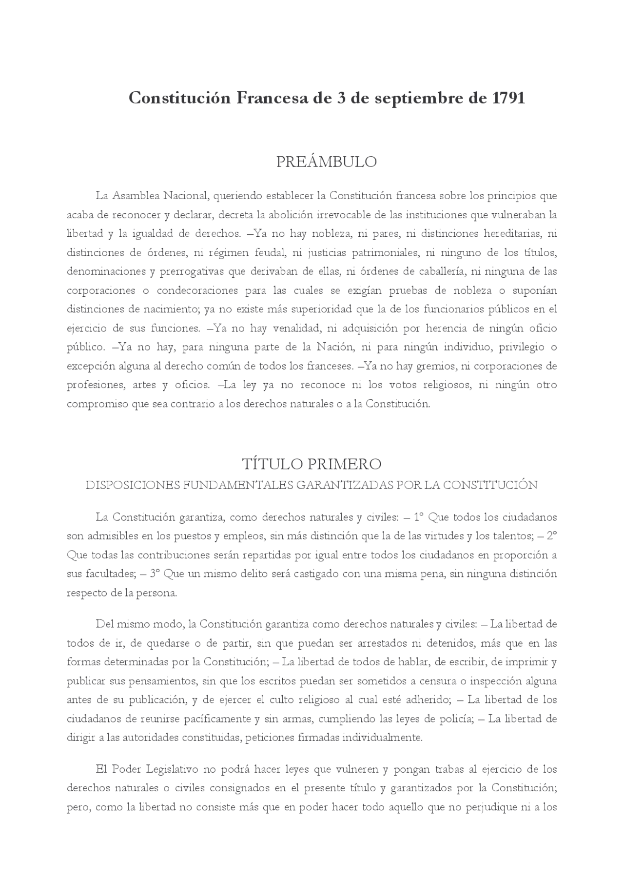 Constitución Francesa - Apuntes de Derecho Constitucional - Docsity
