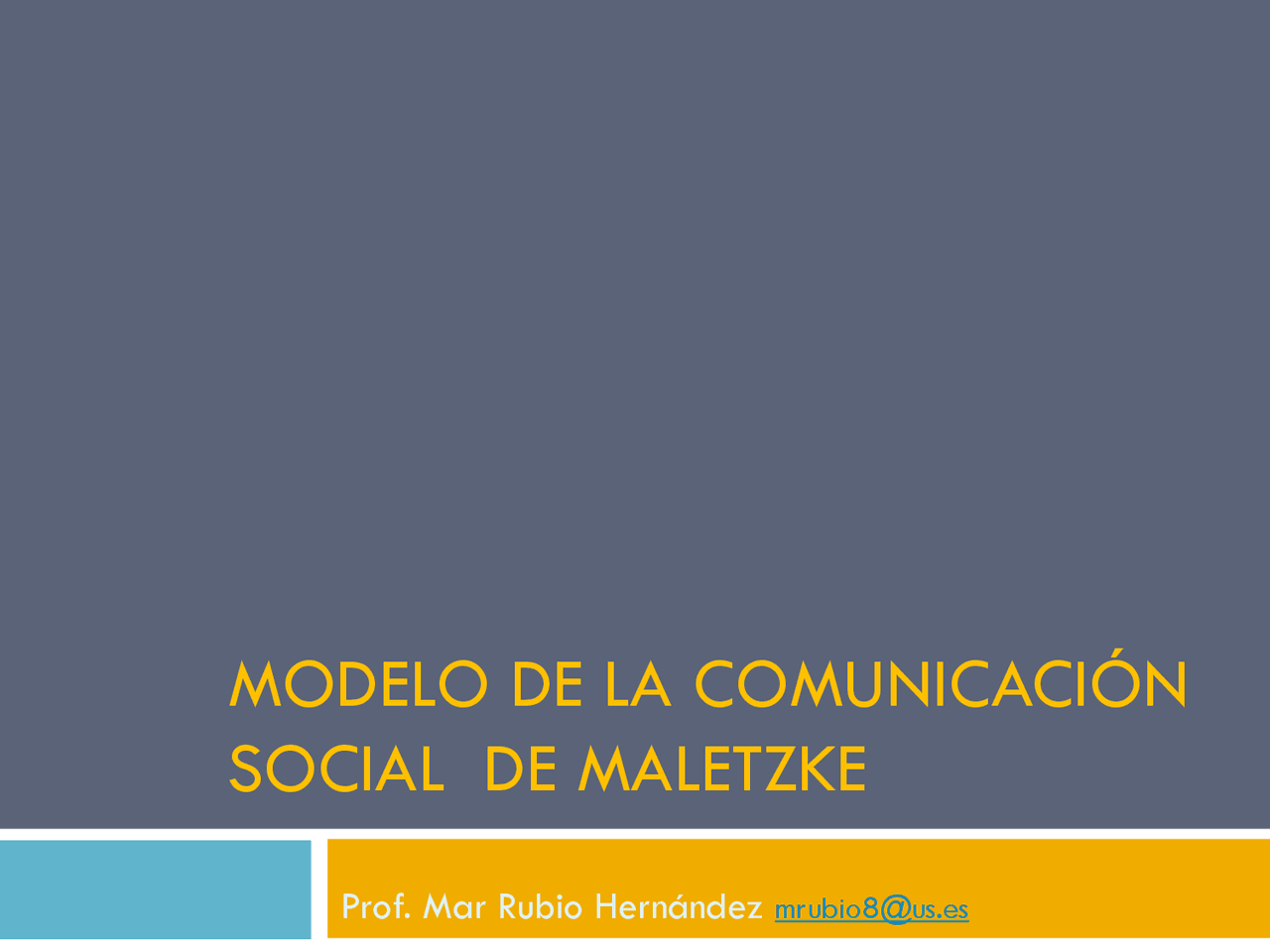Modelo de Maletzke - Apuntes de Comunicación Audiovisual - Docsity
