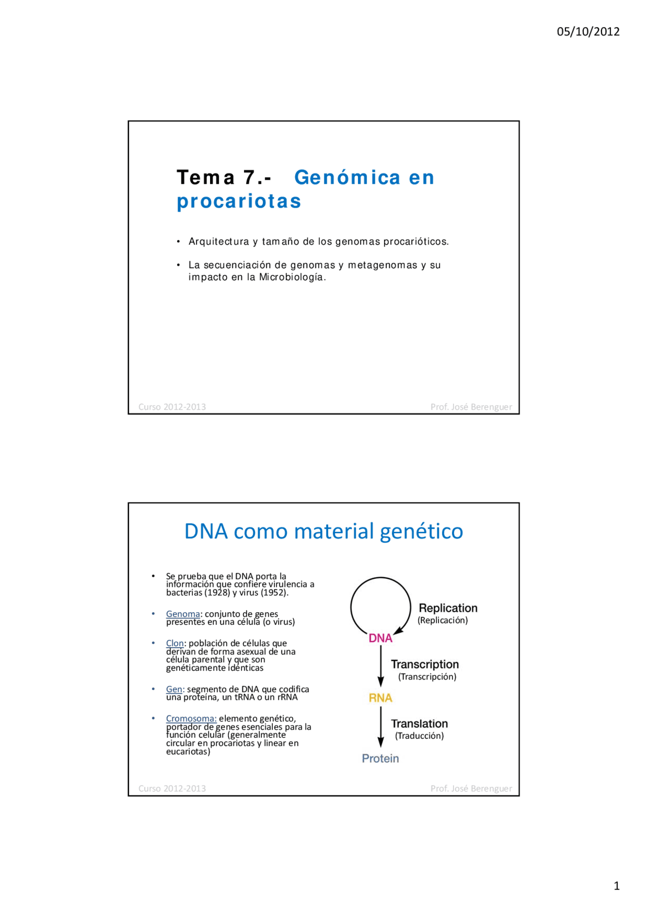 DNA como material genético - Apuntes de Biología - Docsity