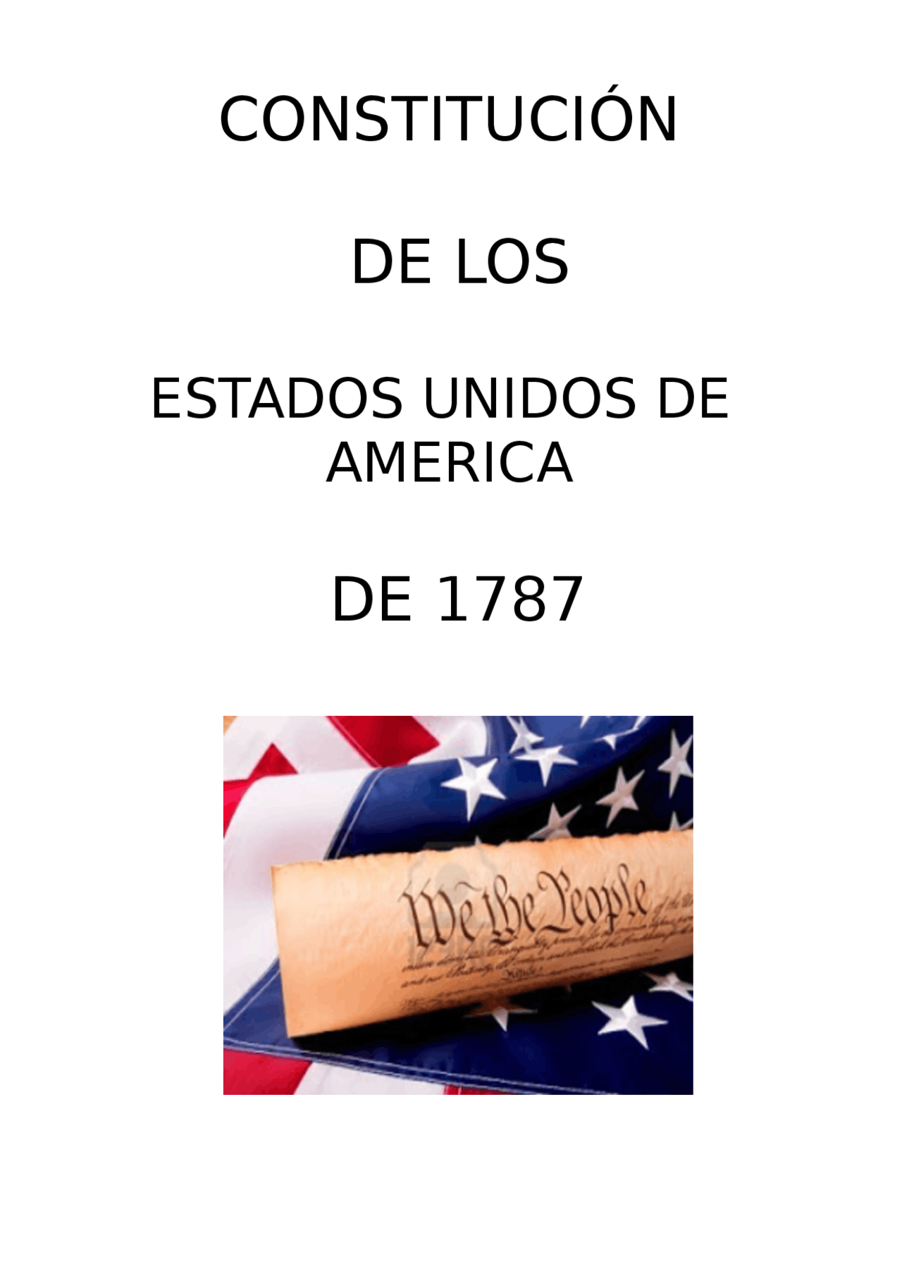 Contitución americana 1787 - Apuntes de Criminología - Docsity