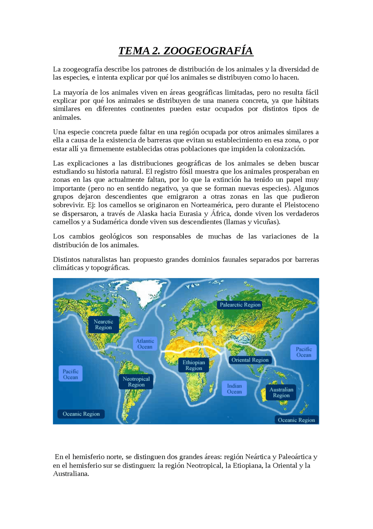 Los patrones de distribución de los animales: la zoogeografía - Apuntes ...