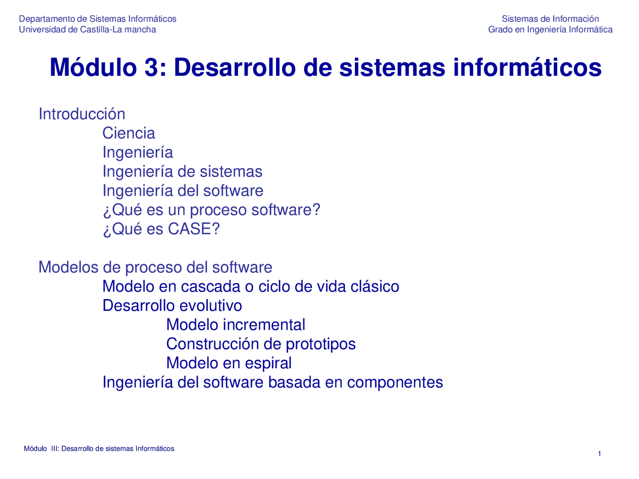 Módulo 3: Desarrollo de sistemas informáticos Desarrollo de Sistemas ...