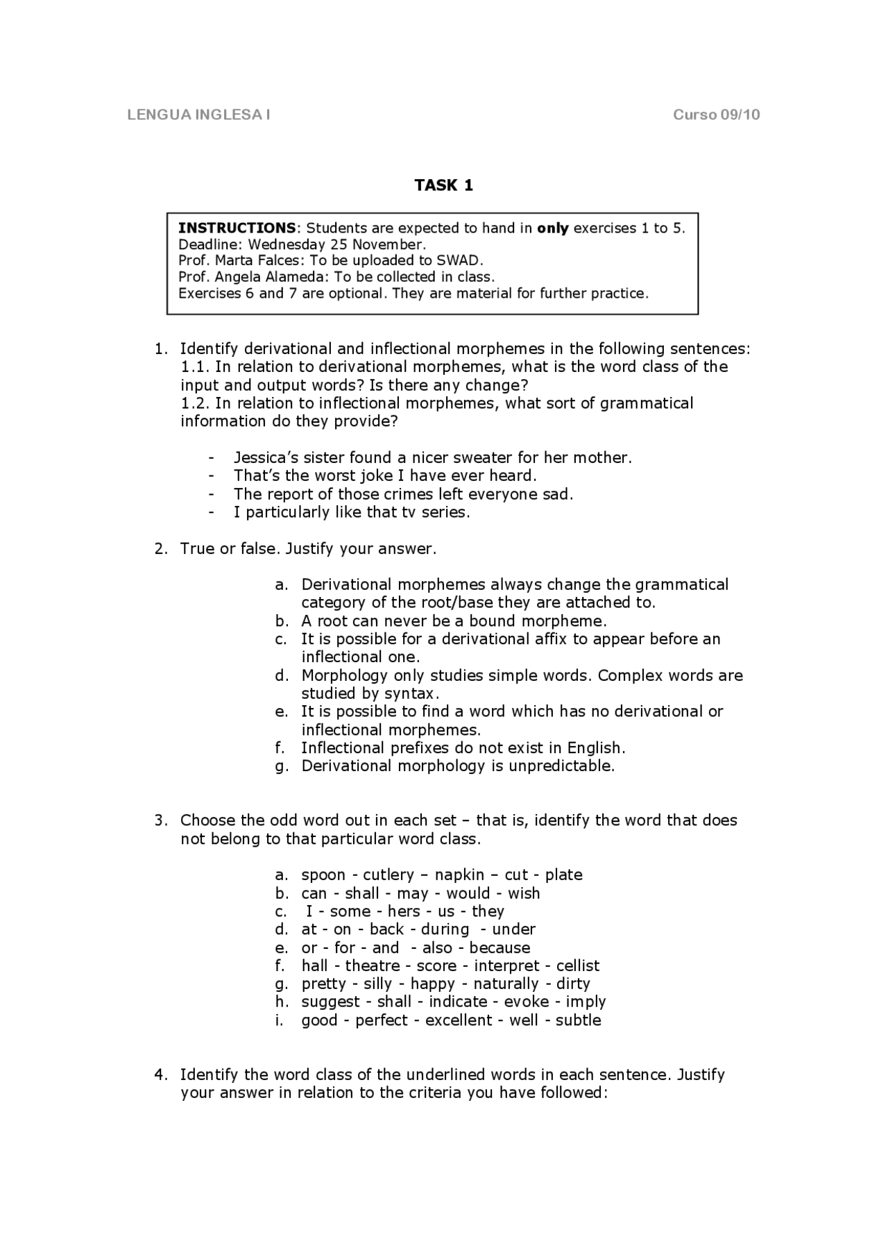 Lengua Inglesa I - Apuntes de Idioma Inglés - Docsity