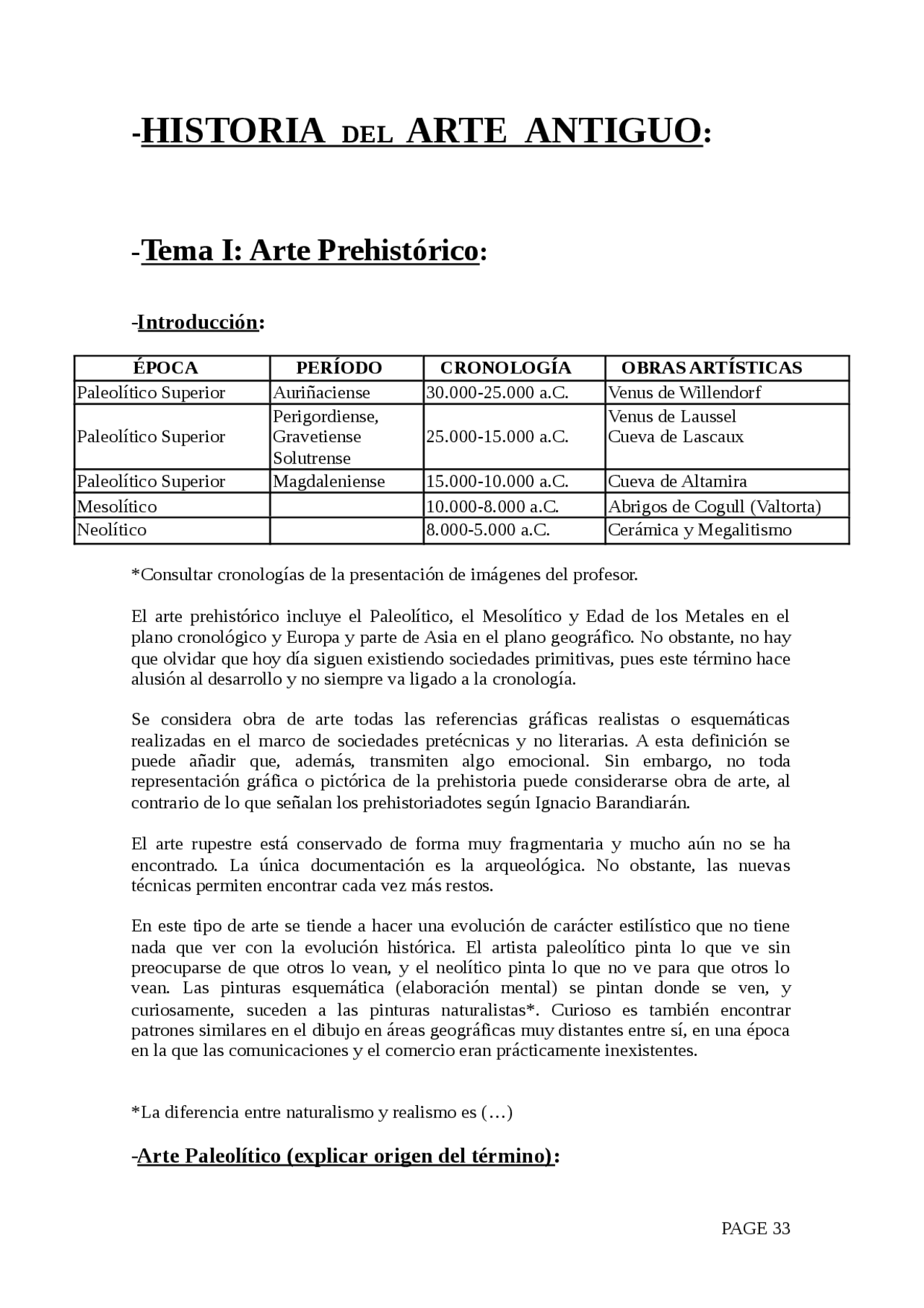 Historia del Arte Antiguo - Apuntes de Historia del Arte - Docsity