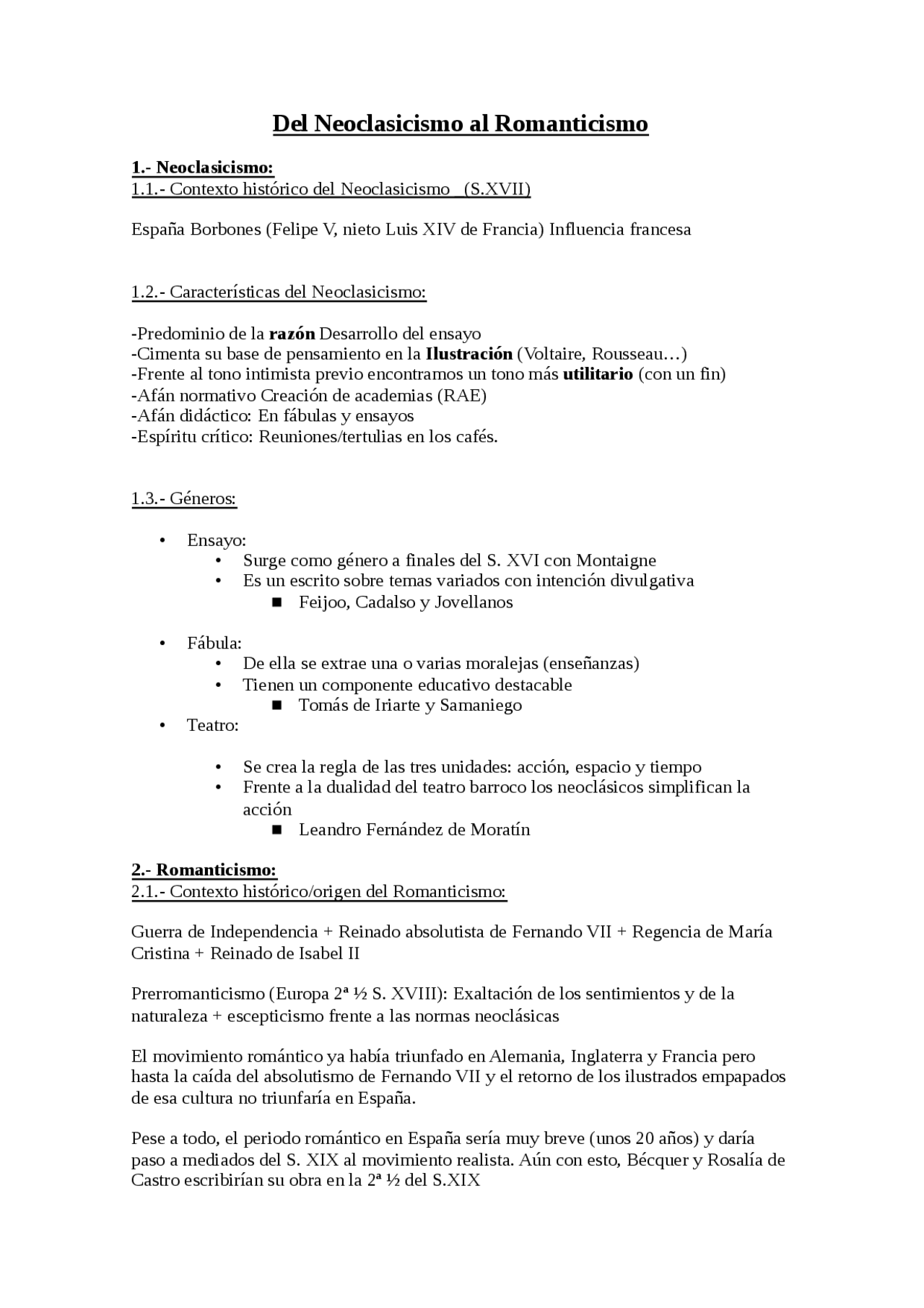 Del Neoclasicismo al Romanticismo - Apuntes de Relaciones ...