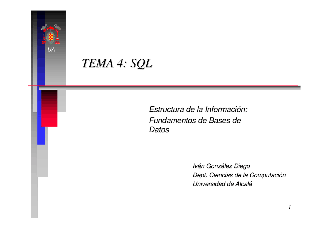 SQL: estructura de la información - Fundamentos de Bases de Datos ...